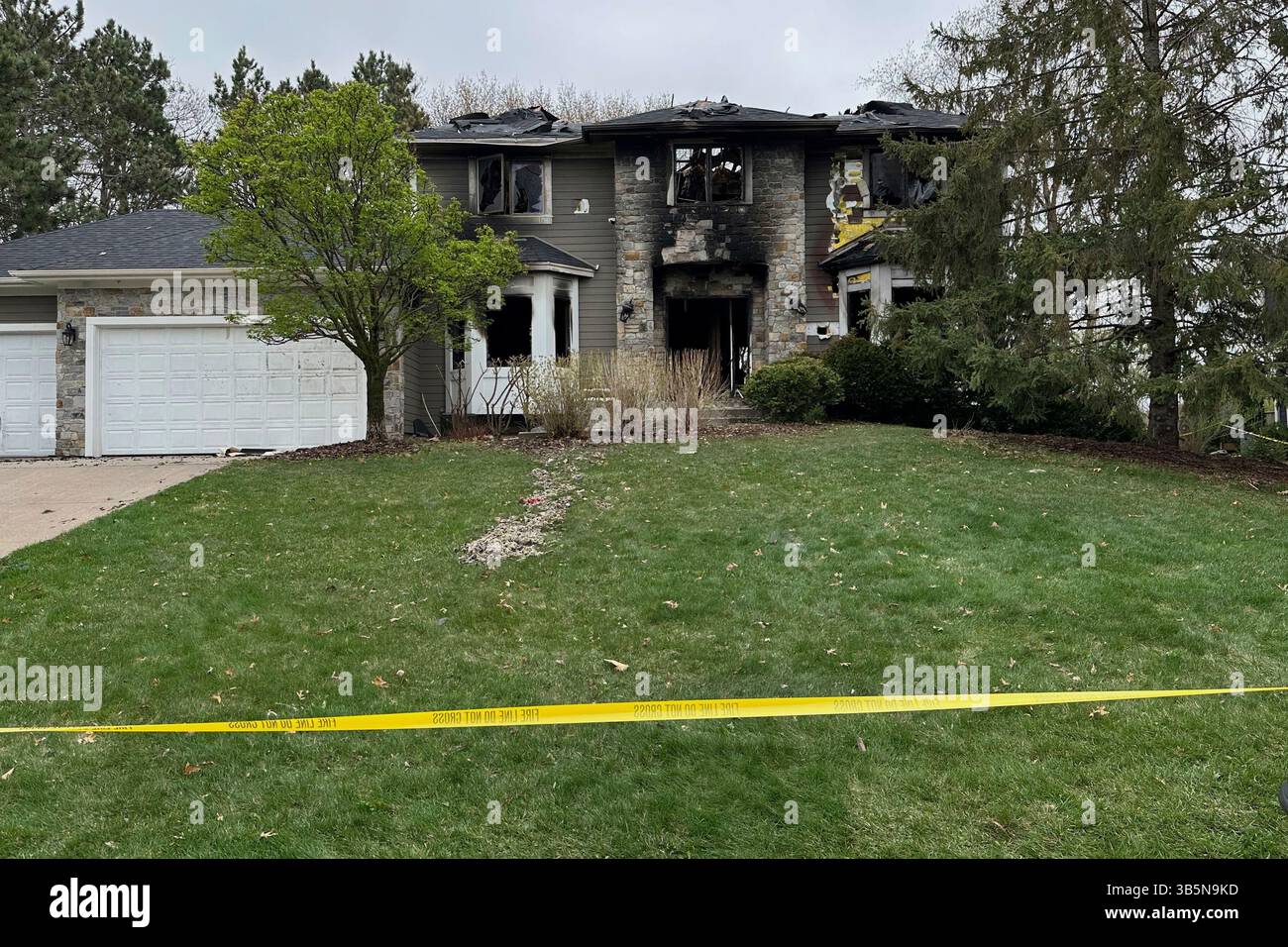 The house where Jill Sobule was staying shows heavy damage on Friday ...