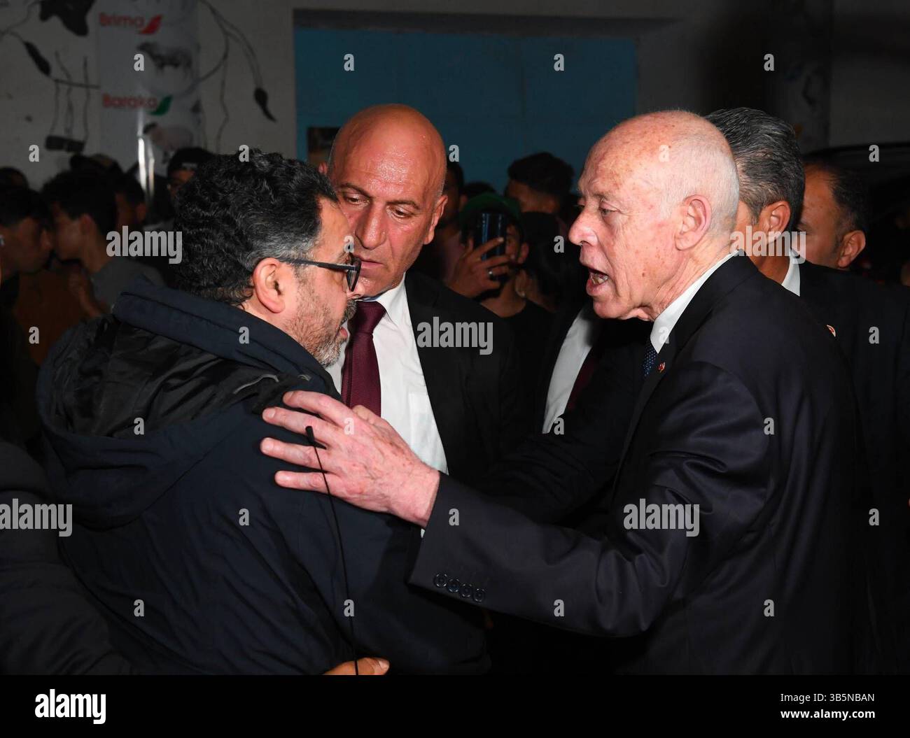 Tunisian President Kais Saied visits the famous mill known as the Abba ...