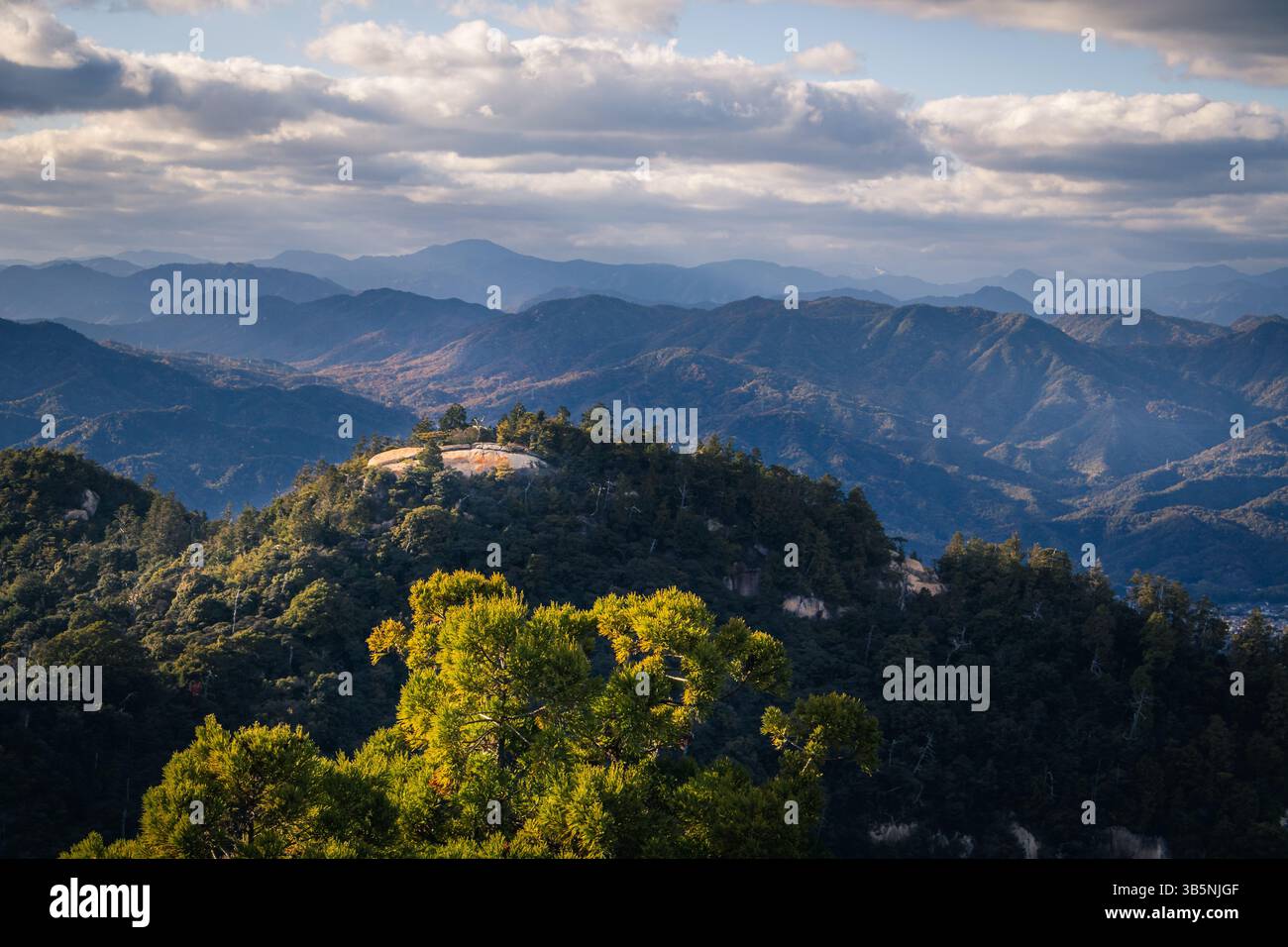 Shishiiwa Observatory, Miyajima island, Hiroshima, Japan Stock Photo ...