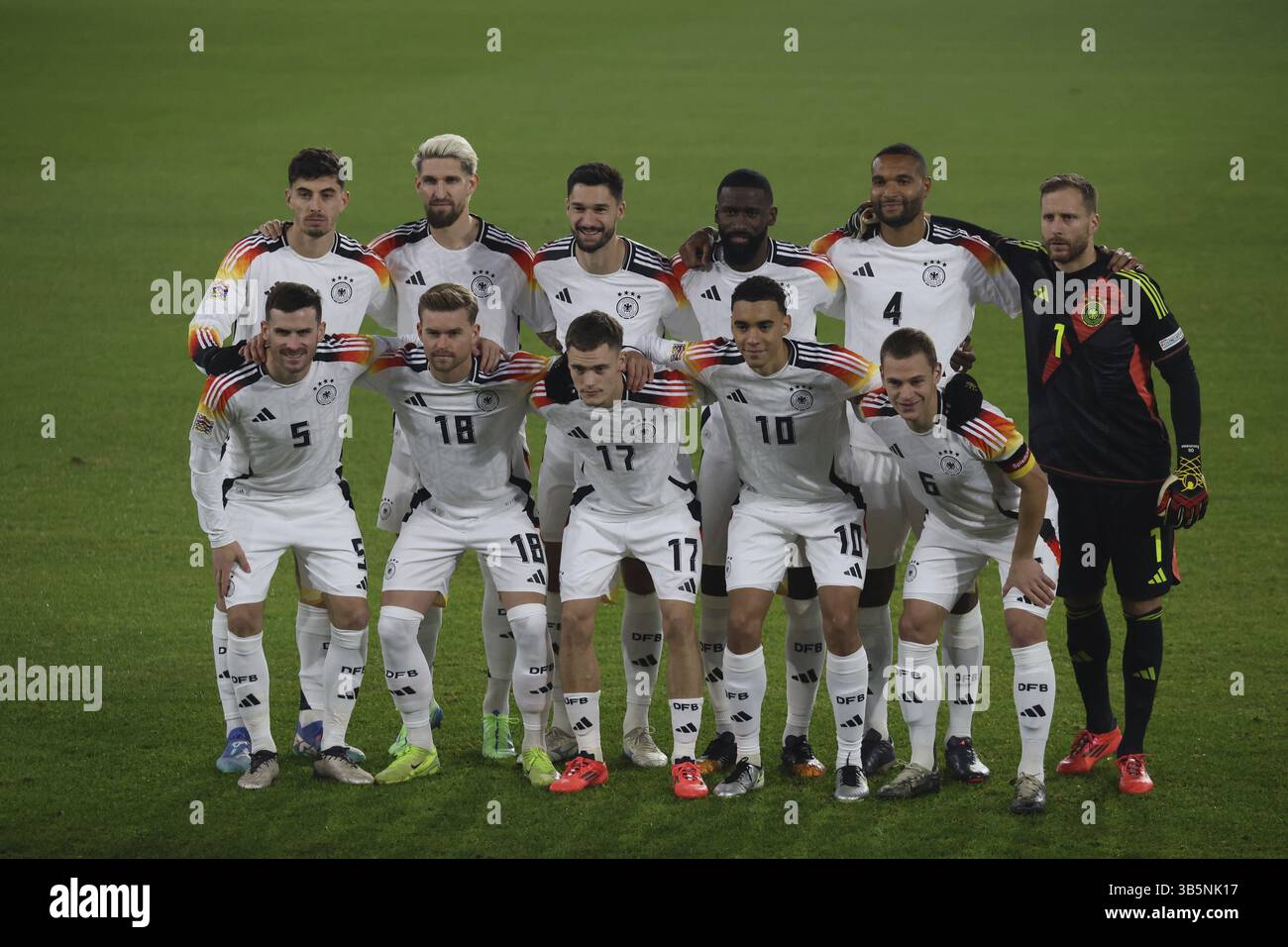 Germany's starting line-up in front of kick-off in the UEFA Nations ...