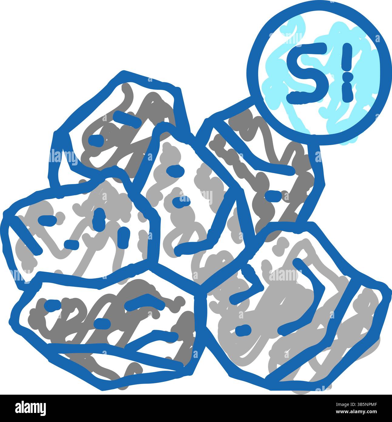 silicon semiconductor manufacturing icon doodle illustration Stock ...