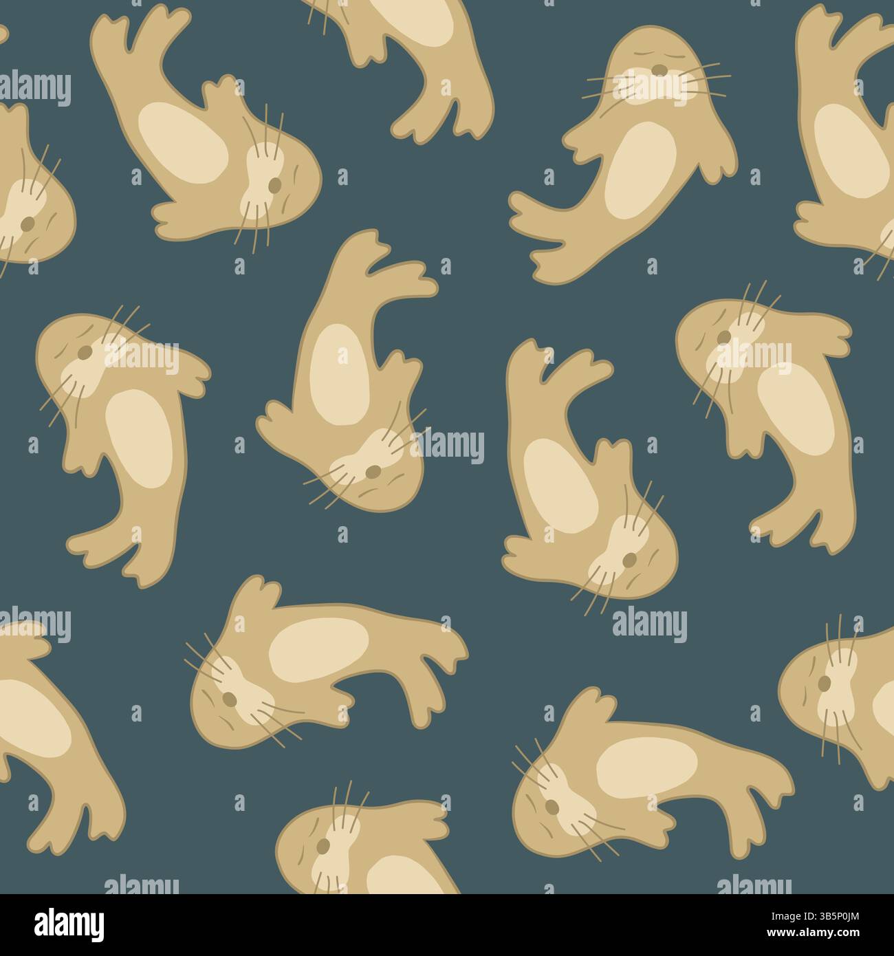 Vector isolated illustration of a pattern with fur seals Stock Vector ...