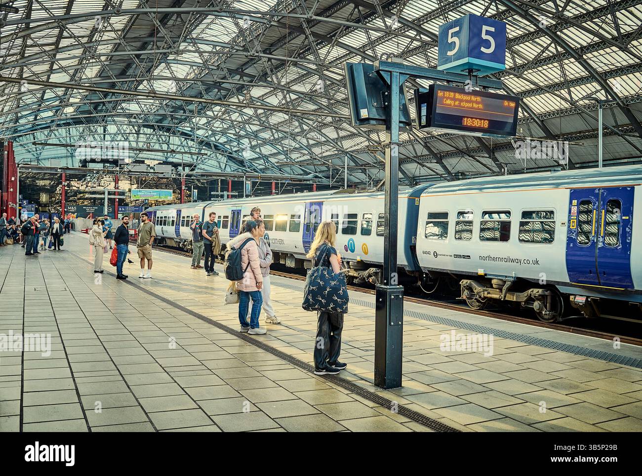 Waiting for the Blackpool bound Northern Rail train from Liverpool Lime ...