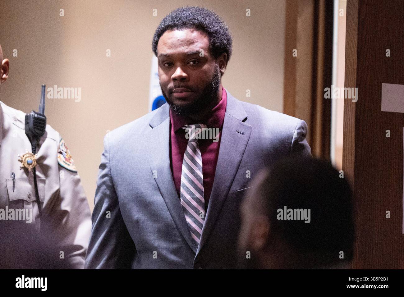 Former Memphis Police Department officer Demetrius Haley walks into the ...