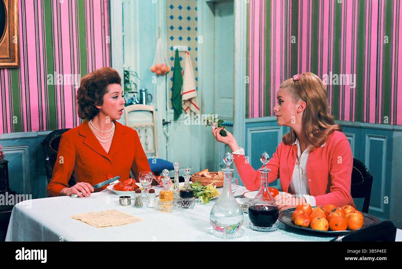 Anne Vernon, Catherine Deneuve in The Umbrellas of Cherbourg (1964 ...