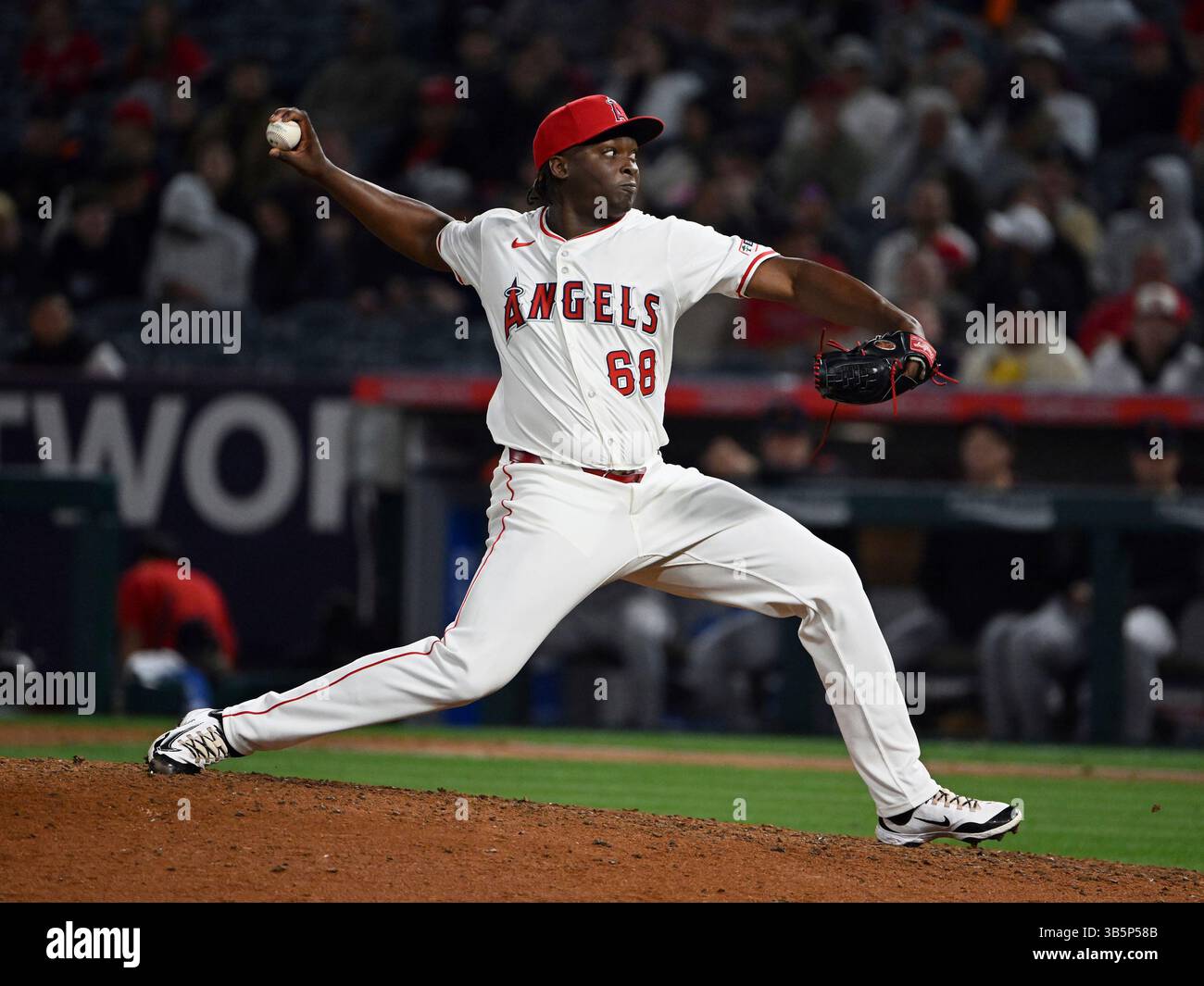 ANAHEIM, CA - MAY 01: Los Angeles Angels pitcher Jose Fermin (68 ...