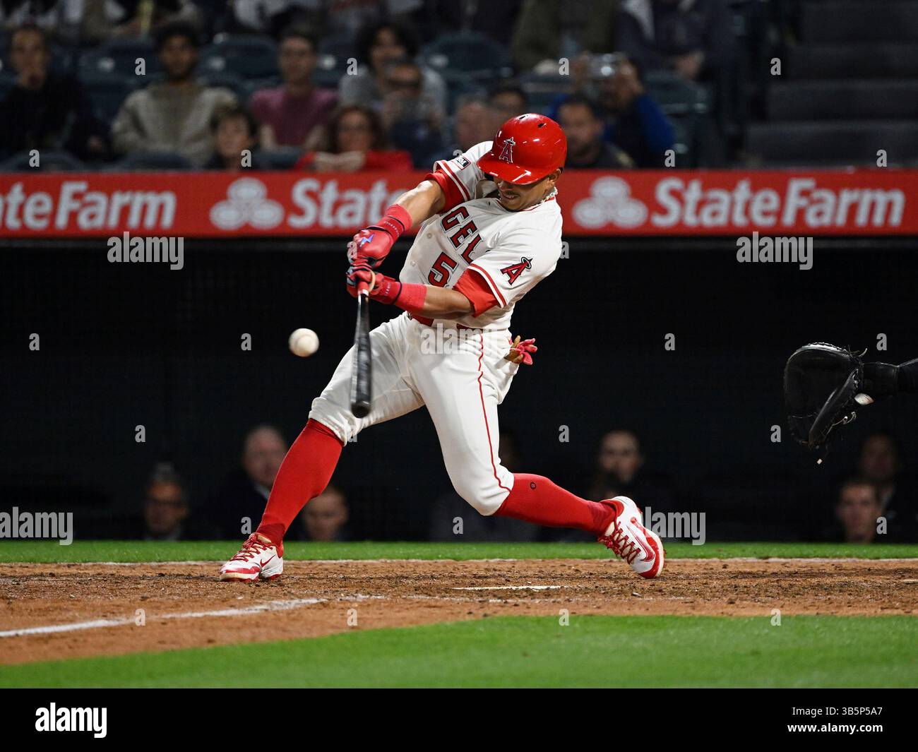 ANAHEIM, CA - MAY 01: Los Angeles Angels pinch hitter Gustavo Campero ...