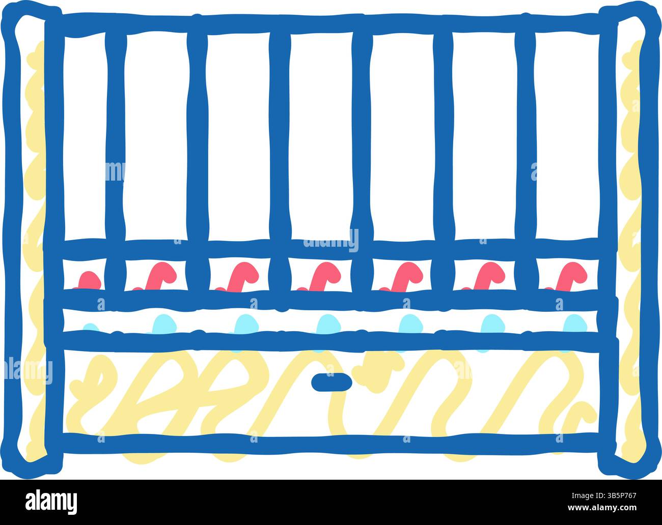 cot baby icon doodle illustration Stock Vector Image & Art - Alamy