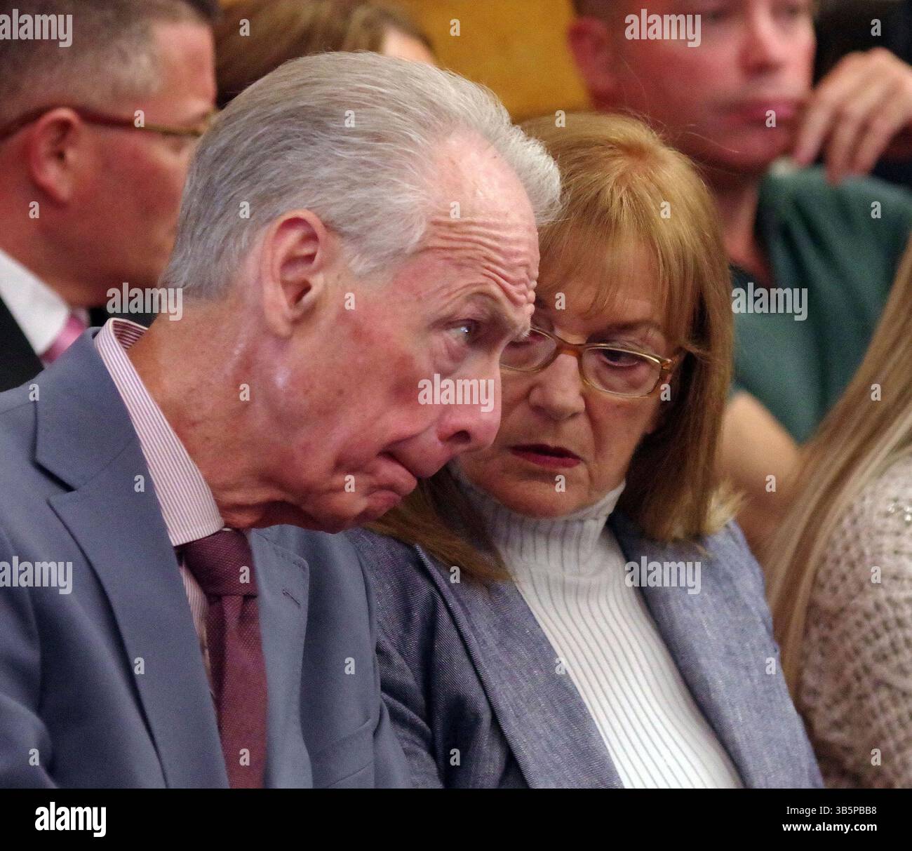 William and Janet Read, parents of Karen Read, confer as Read's trial continues at Norfolk ...