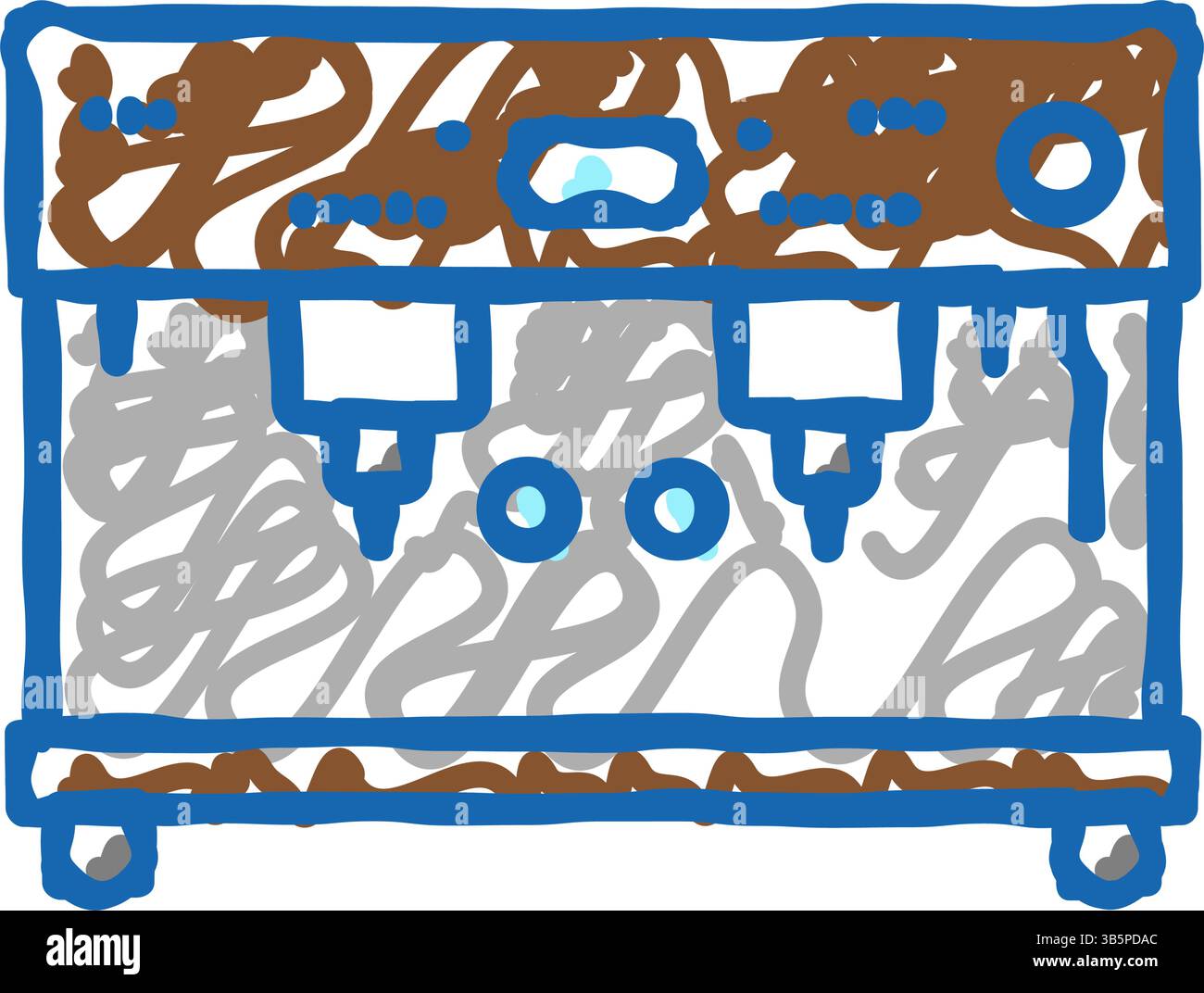 professional coffee machine icon doodle illustration Stock Vector Image ...