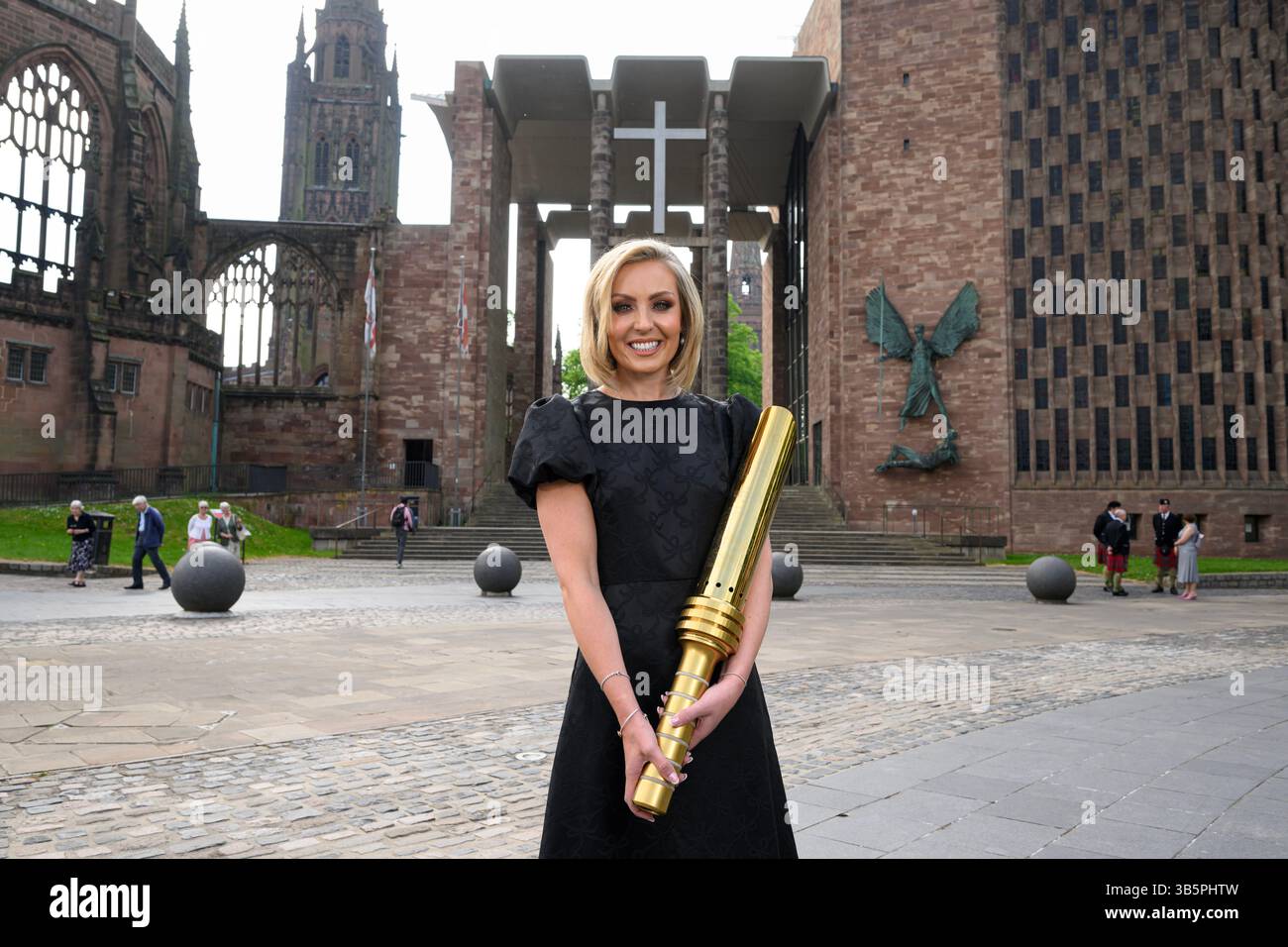 EDITORIAL USE ONLY Strictly Come Dancing's Amy Dowden holding the ...