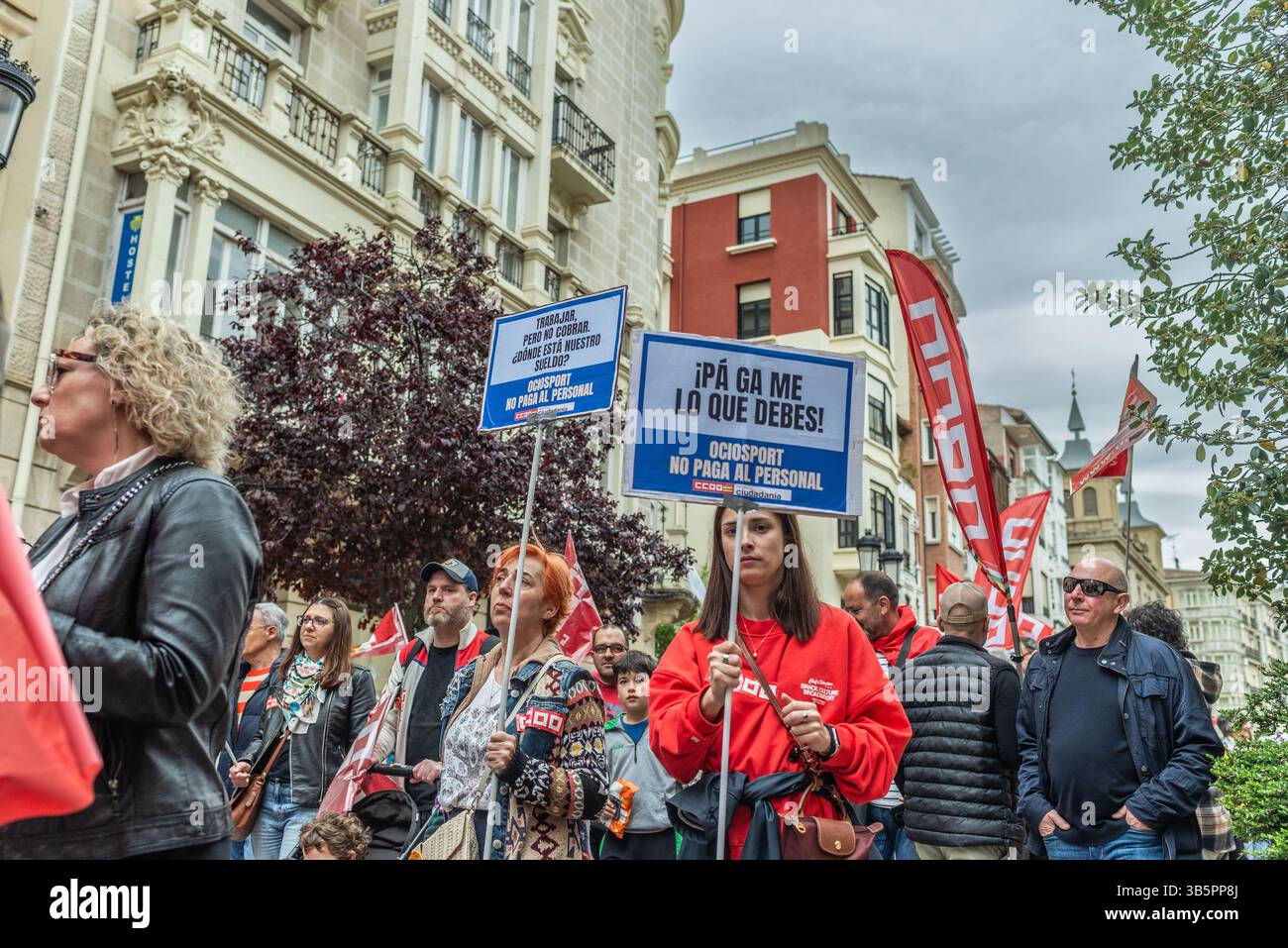 Logroño, La Rioja, Spain May 1st, 2025. Thousands of people took to the ...