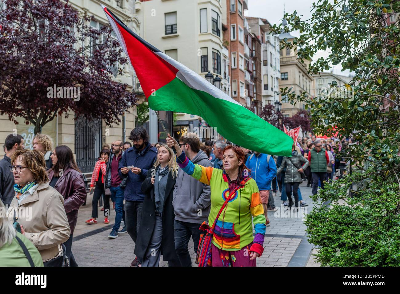Logroño, La Rioja, Spain May 1st, 2025. Thousands of people took to the ...