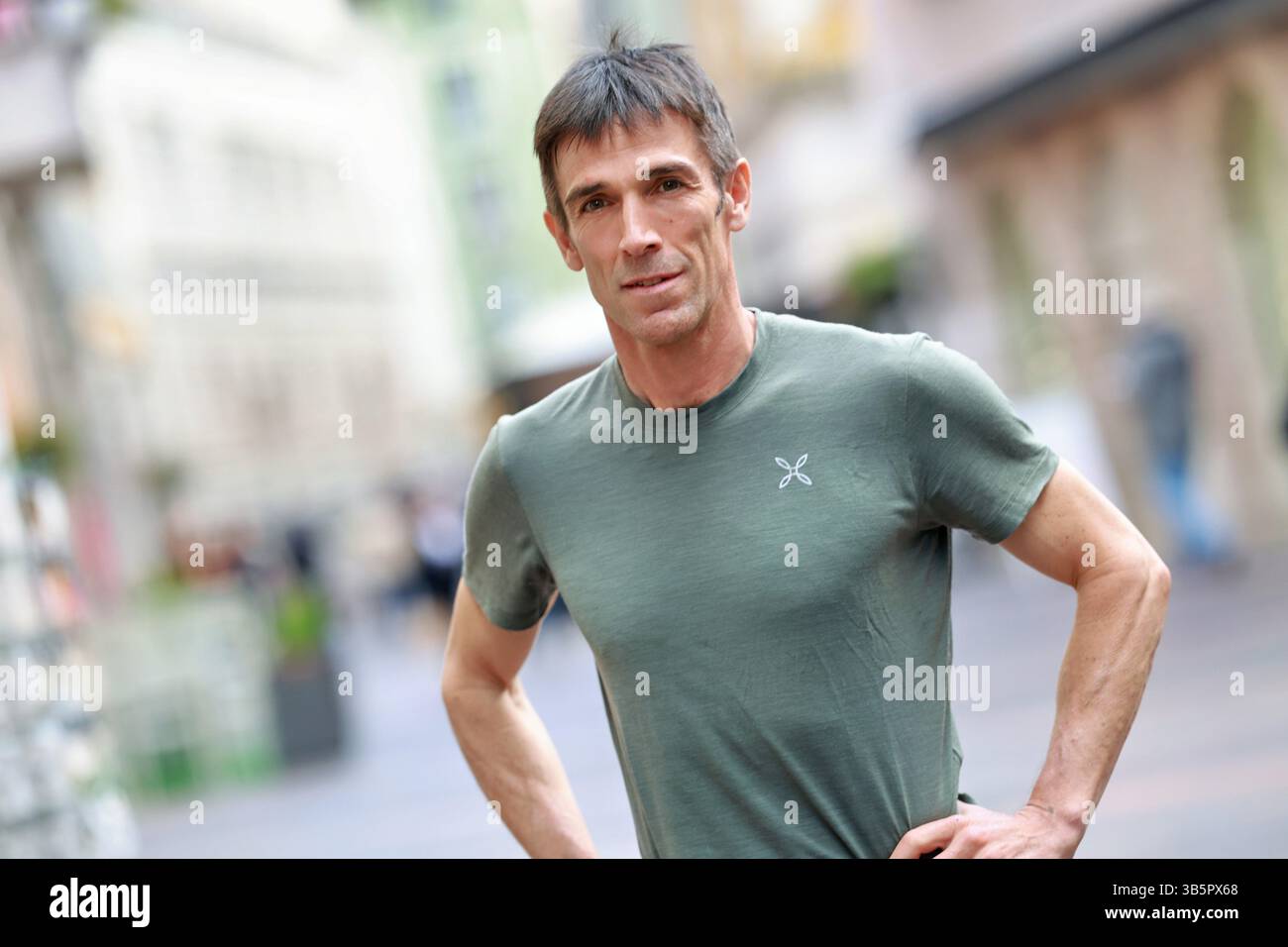 April 29th Trento, Italy ; Alpinist Herve Barmasse in private ...