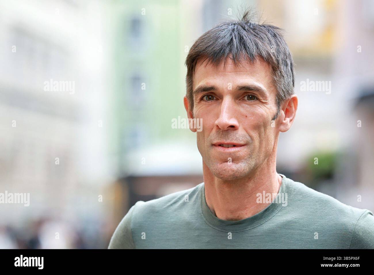 April 29th Trento, Italy ; Alpinist Herve Barmasse in private ...