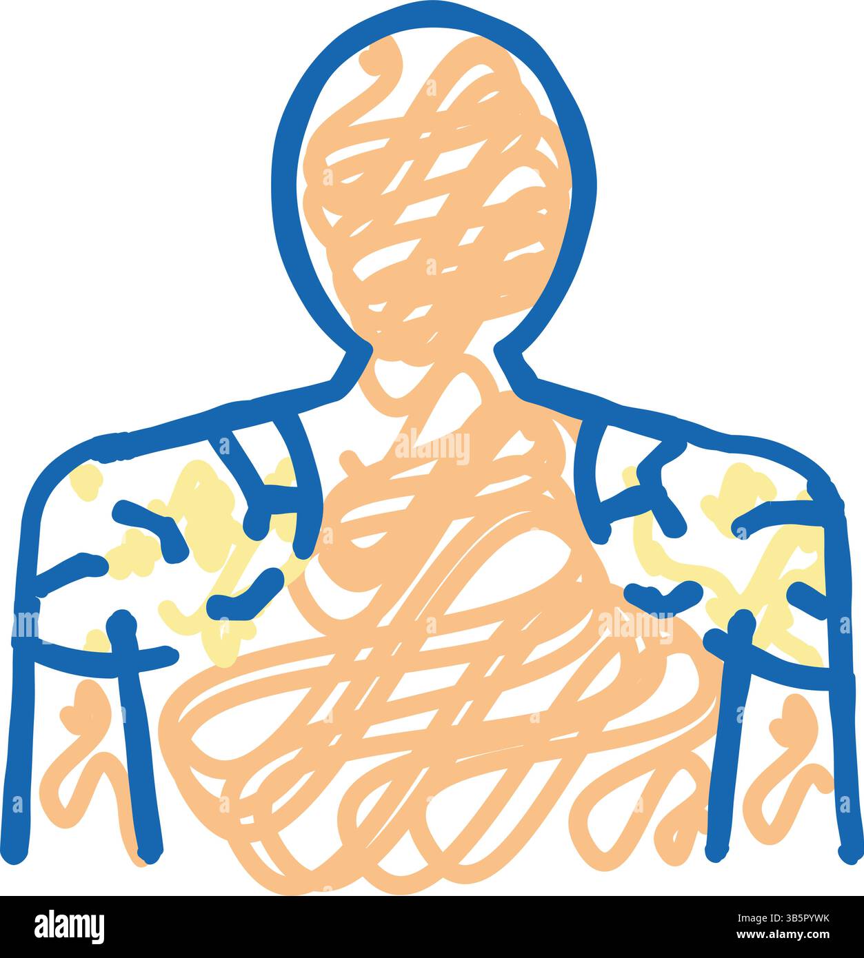 shoulders dry skin doodle icon sketch vector. shoulders dry skin sign ...