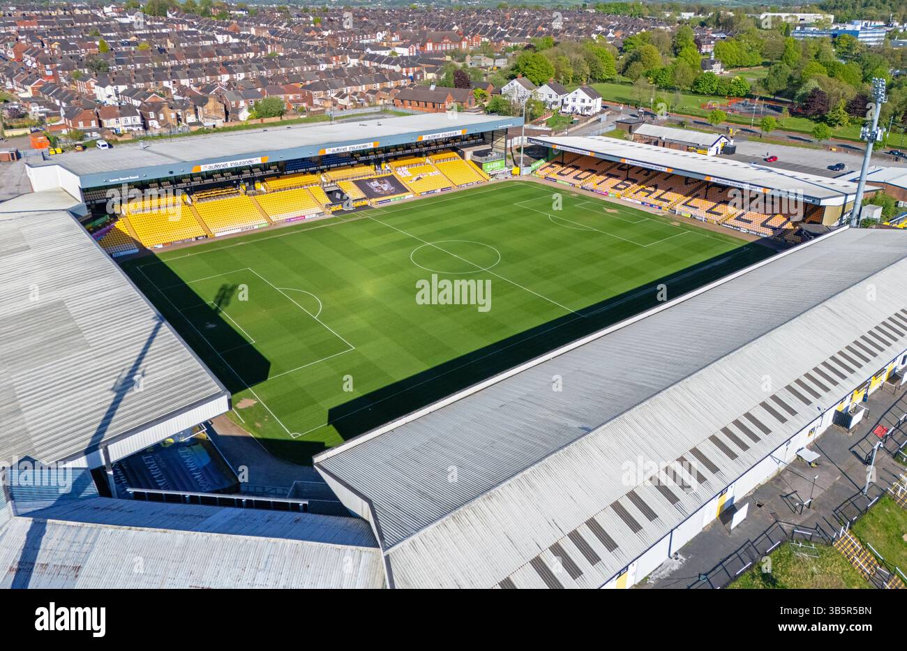Port Vale, Stoke-on-Trent, United Kingdom, 04.28.2025 Aerial Image of ...