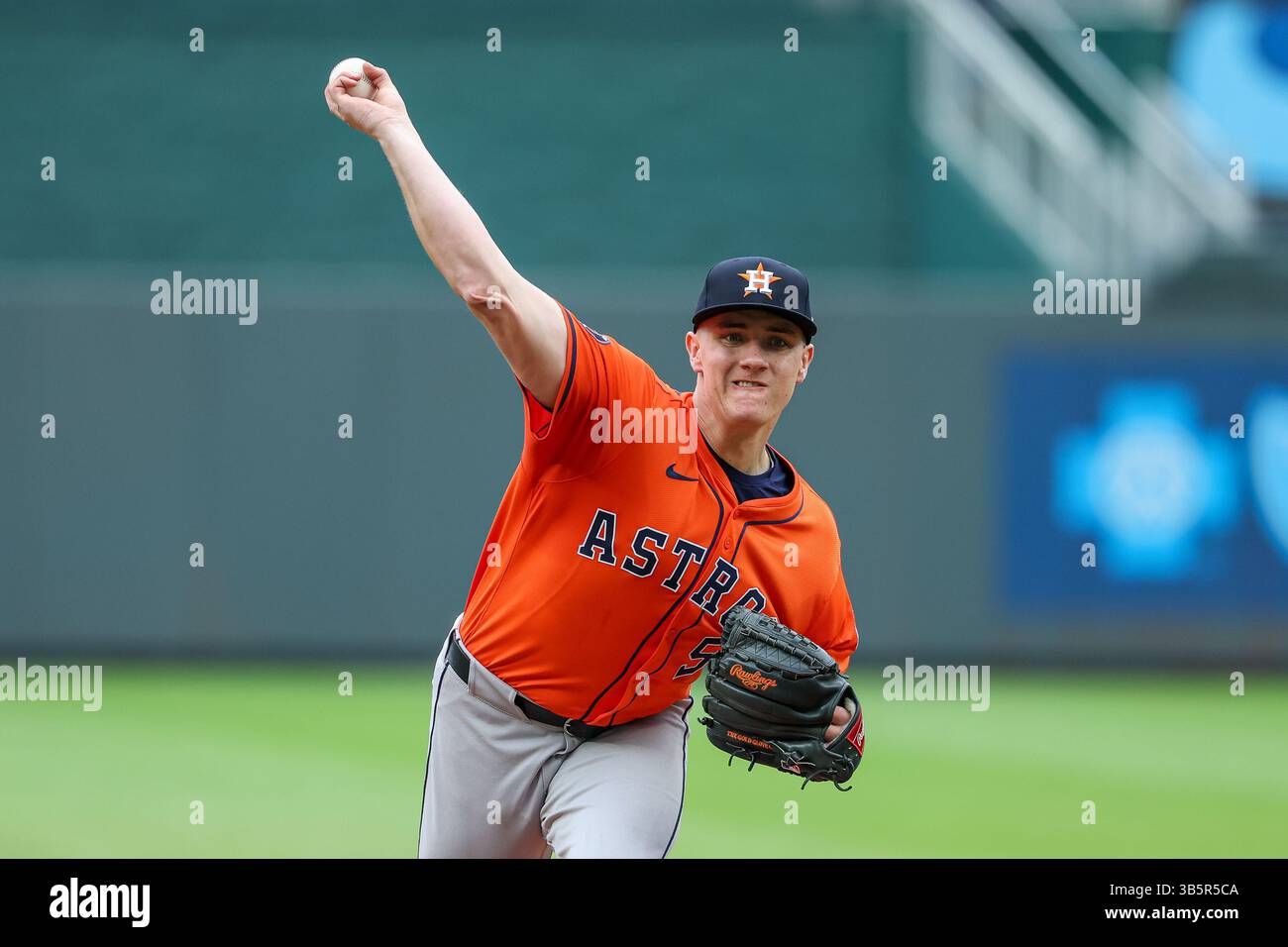 Kansas City, MO, USA. 27th Apr, 2025. Houston Astros starting pitcher ...