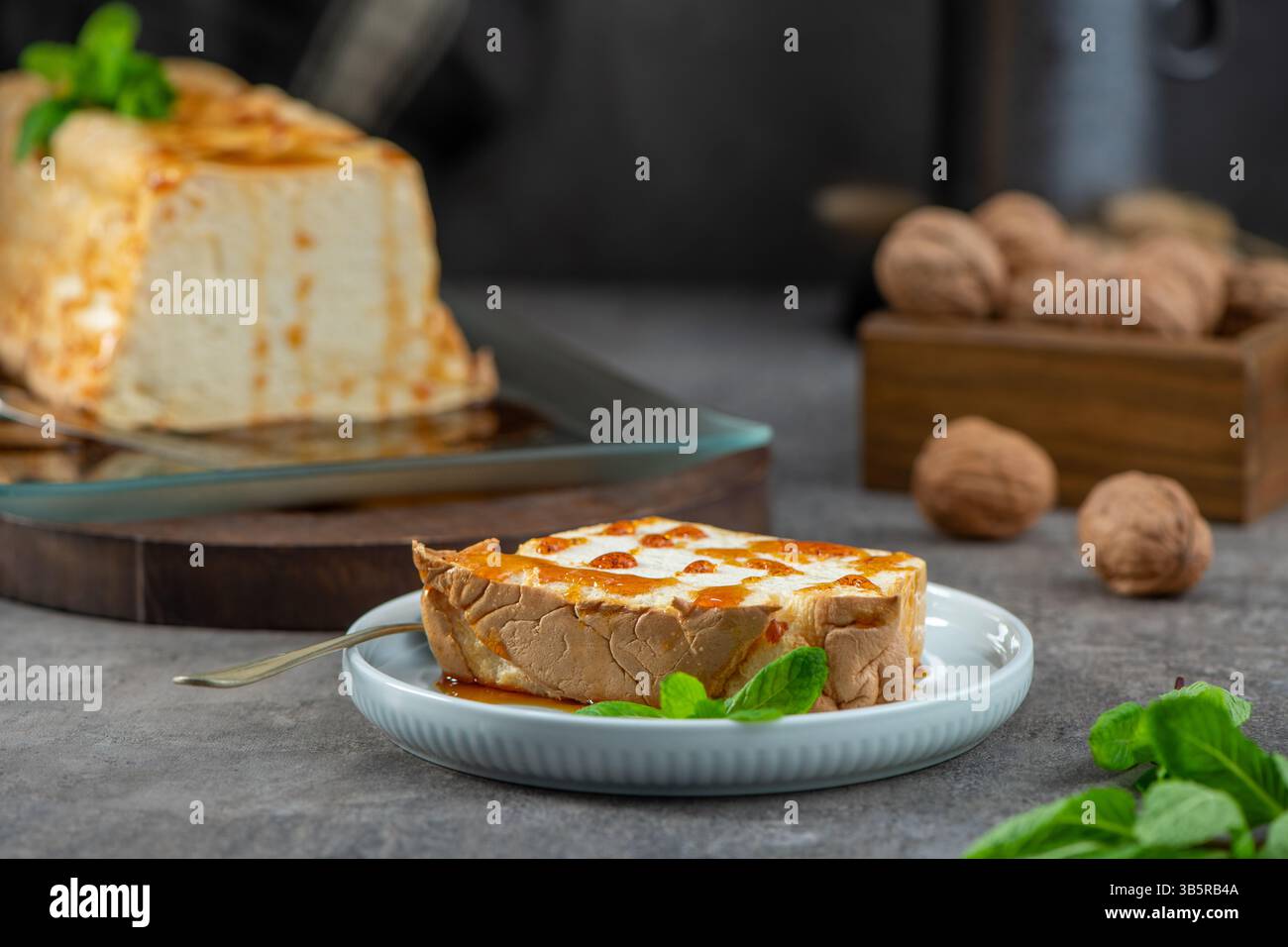 Single tempting slice caramelized hi-res stock photography and images ...
