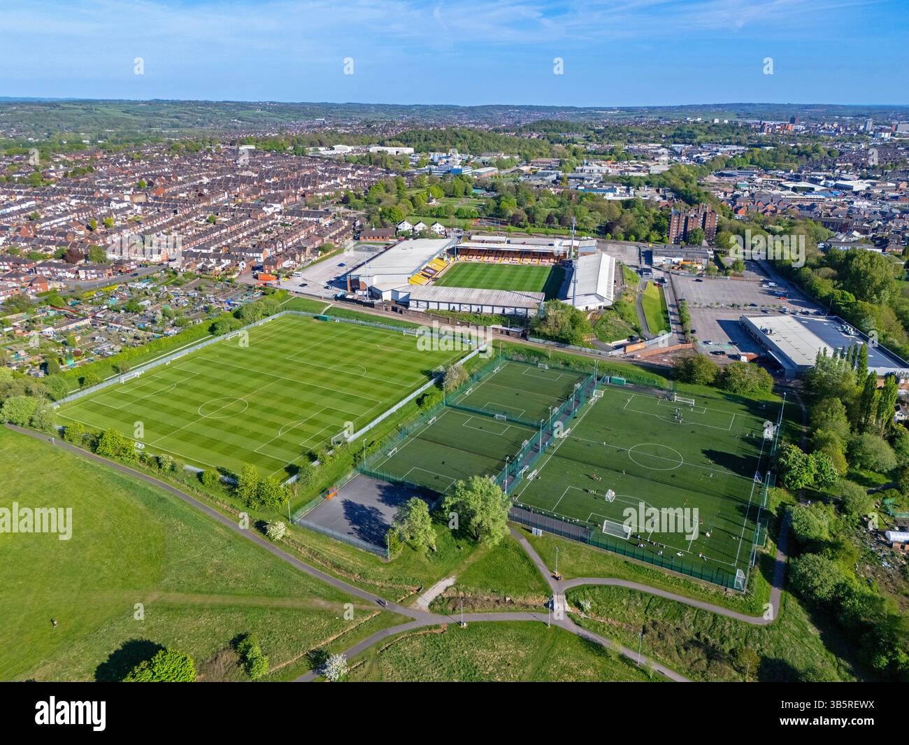 Port Vale, Stoke-on-Trent, United Kingdom, 04.28.2025 Aerial Image of ...