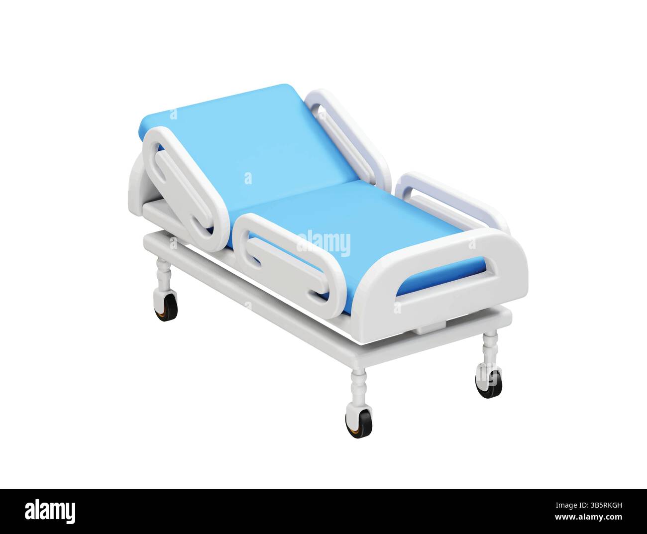Hospital Bed for Patient Care icon 3d render. Patient bed icon 3d render illustration Stock ...