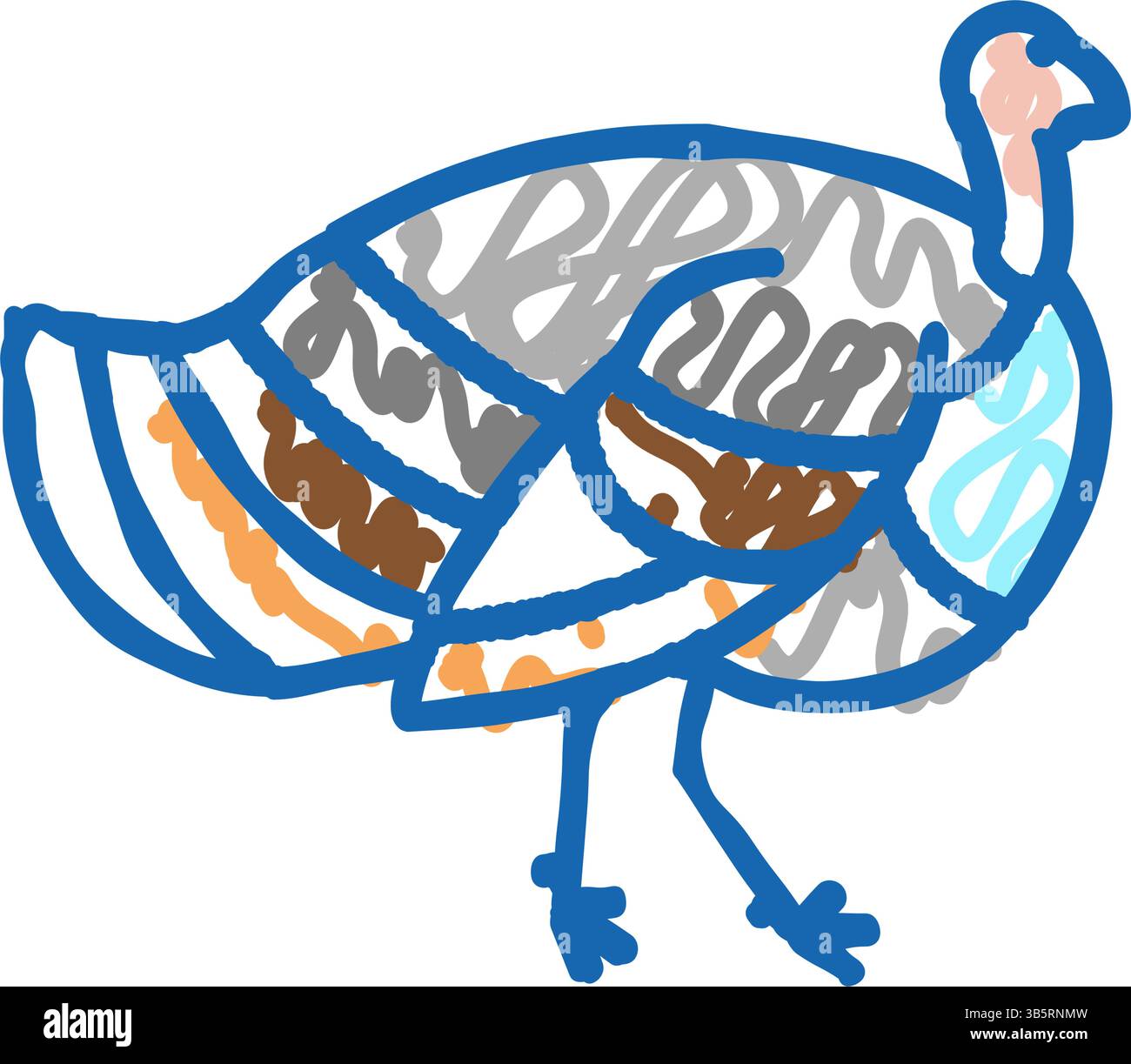 turkey bird icon doodle illustration Stock Vector Image & Art - Alamy