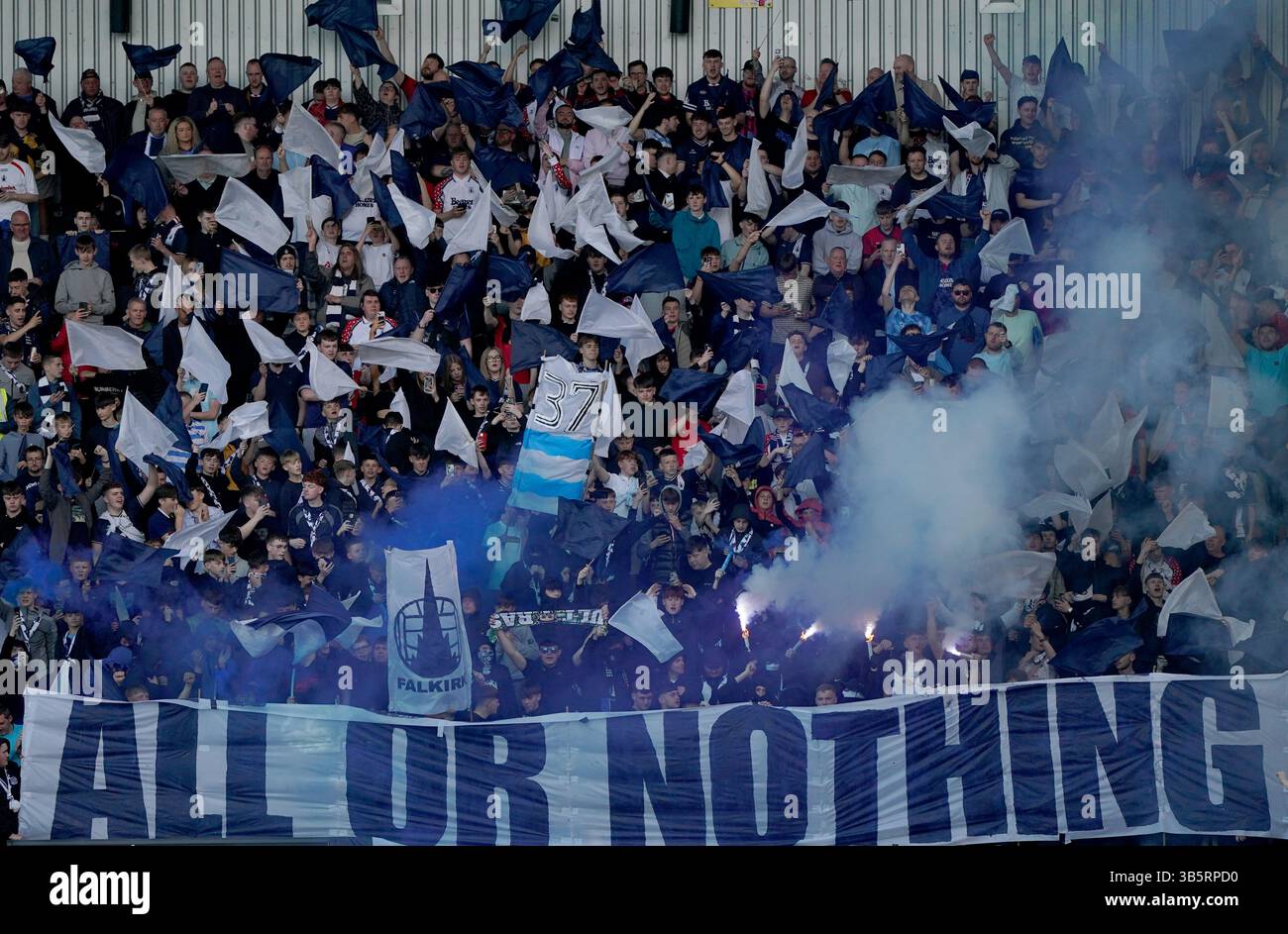 Falkirk fans before during the William Hill Championship match at ...