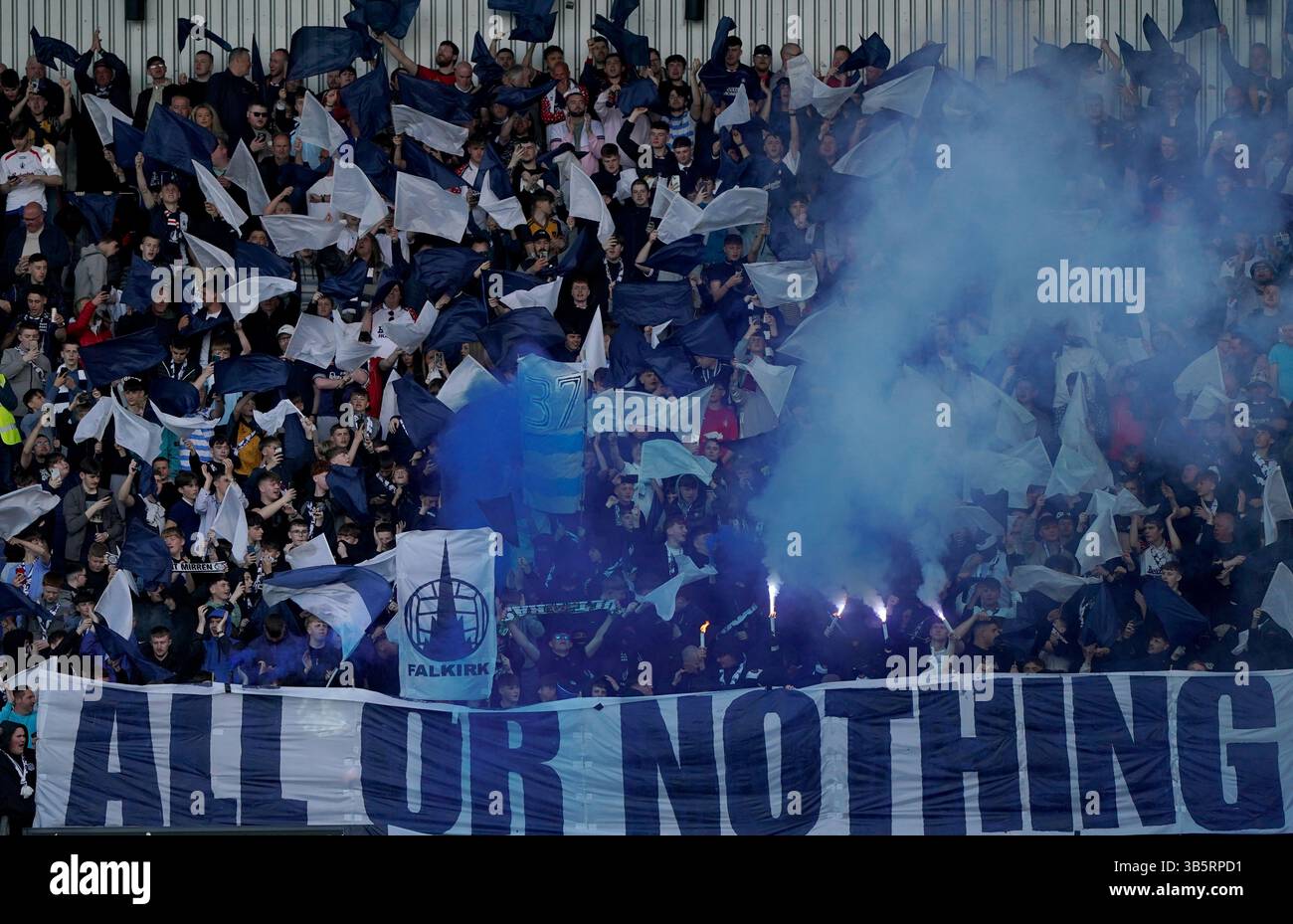 Falkirk fans before during the William Hill Championship match at ...