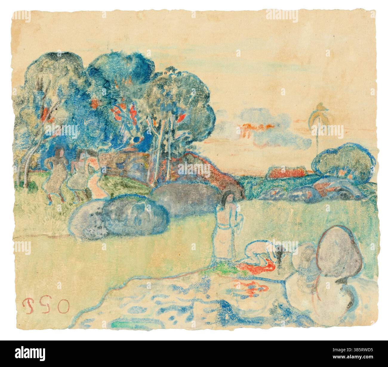 Tahitian Landscape. Paul Gauguin. 1894 Stock Photo - Alamy