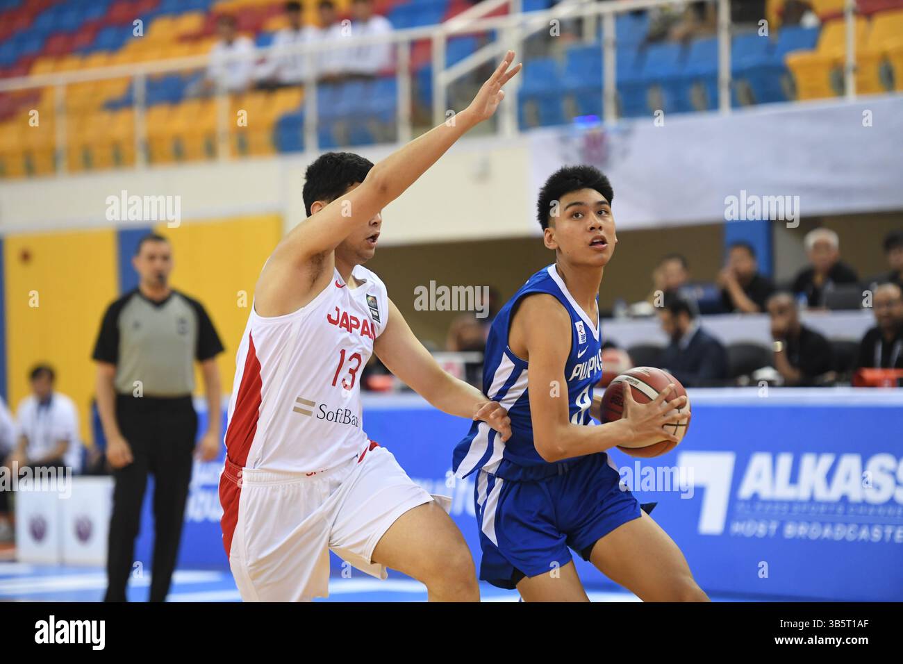 June 14, 2022, Doha, Ar Rayyan, Qatar: Yeruchika Naito of Japan Basketball team (L) and Jacob ...