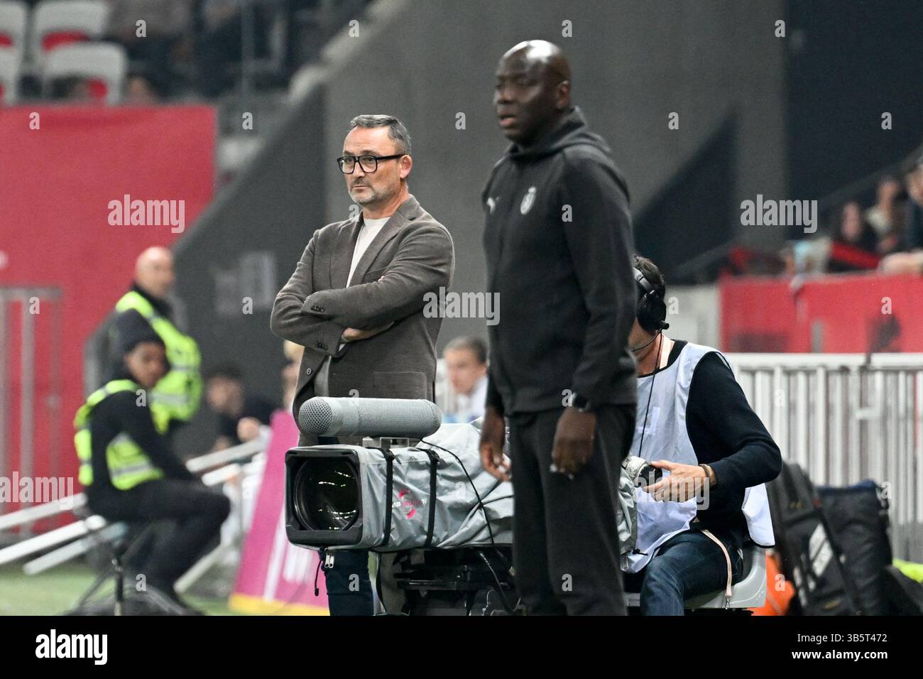 Franck HAISE (Entraineur Nice OGCN) during the Ligue 1 McDonald's match ...