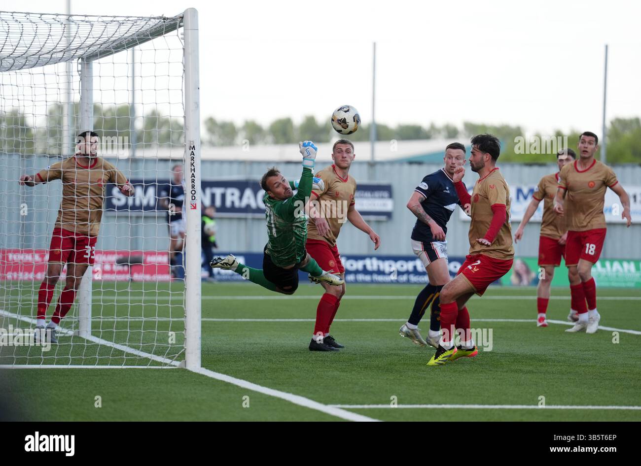 Hamilton Academical FC's Dean Lyness makes a save during the William ...