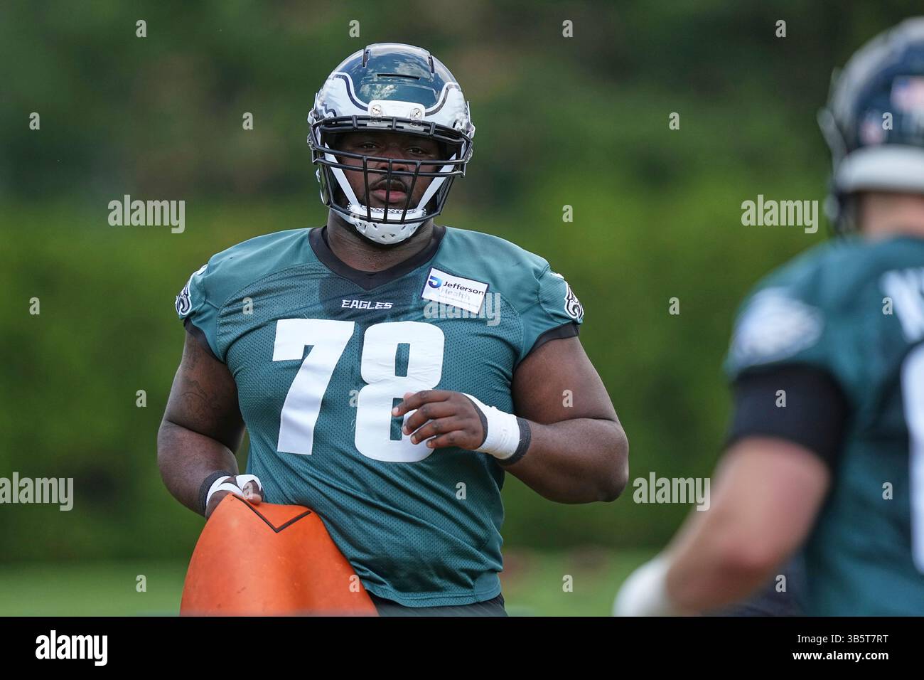 Philadelphia Eagles' Myles Hinton takes part in the NFL football team's ...