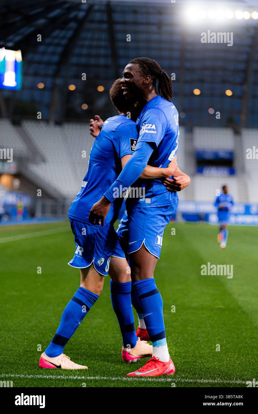 Jessy Benet (8 Grenoble) in action during the French Ligue 2 Football ...