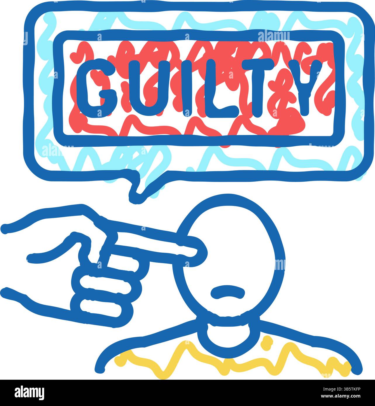 guilty law icon doodle illustration Stock Vector Image & Art - Alamy