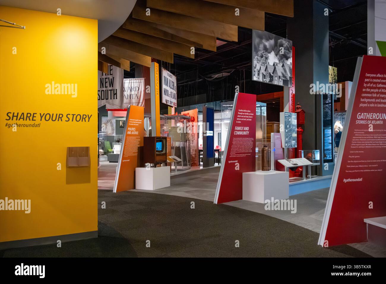 Atlanta history exhibit displays at the Atlanta History Center in ...