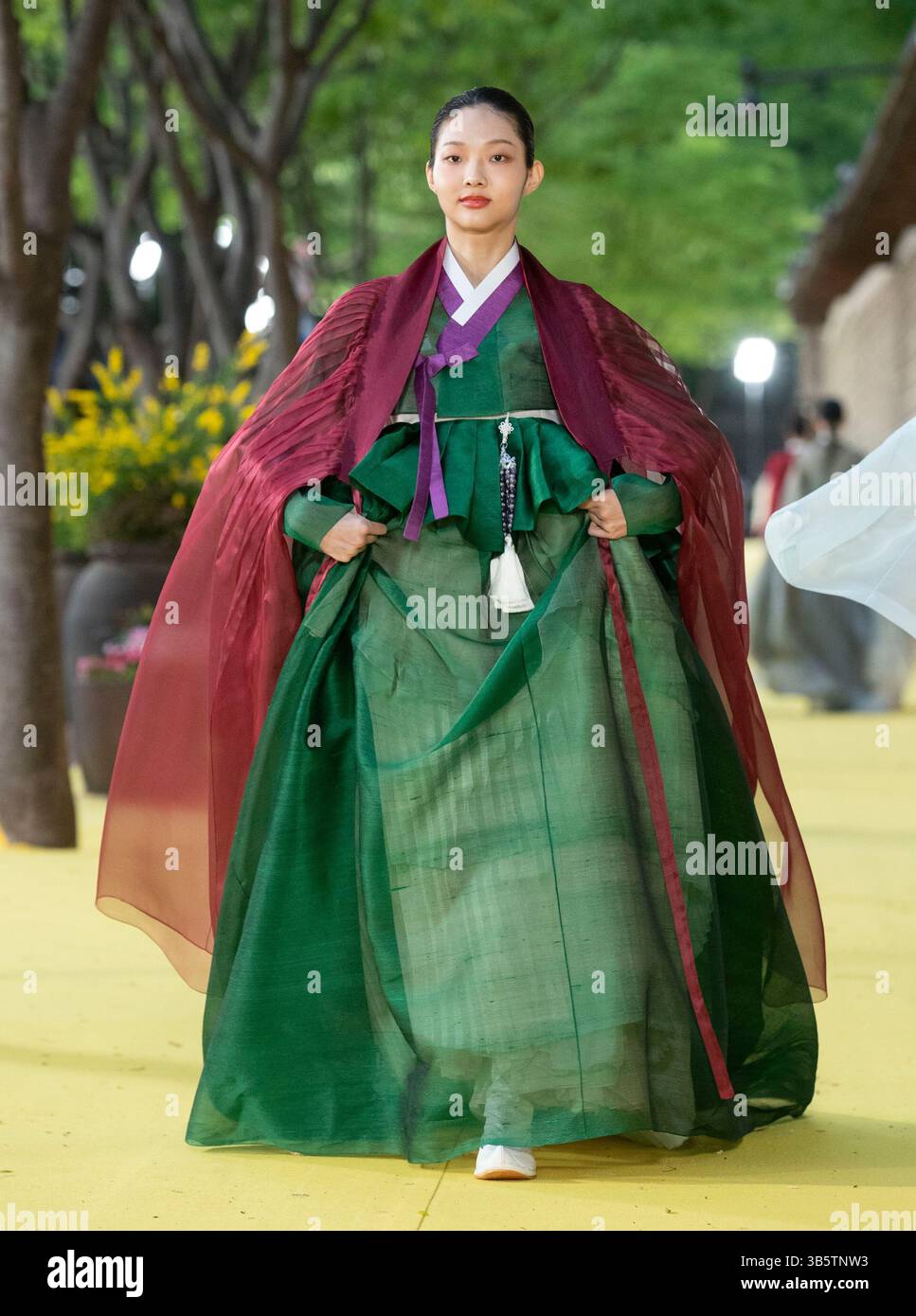 Seoul, South Korea. 2nd May, 2025. A model walks runway in a South Korean designer Song Hye-mi ...