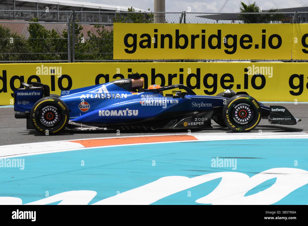 Alexander Albon of Thailand and driver of the (23) Atlassian Williams ...