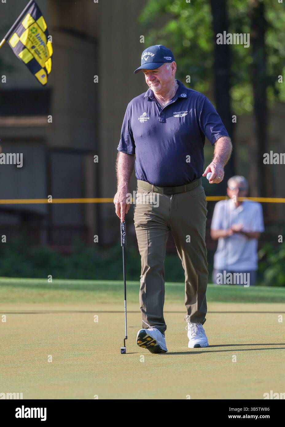 THE WOODLANDS, TX - MAY 02: Rod Pampling walks to his putt on 10 green ...