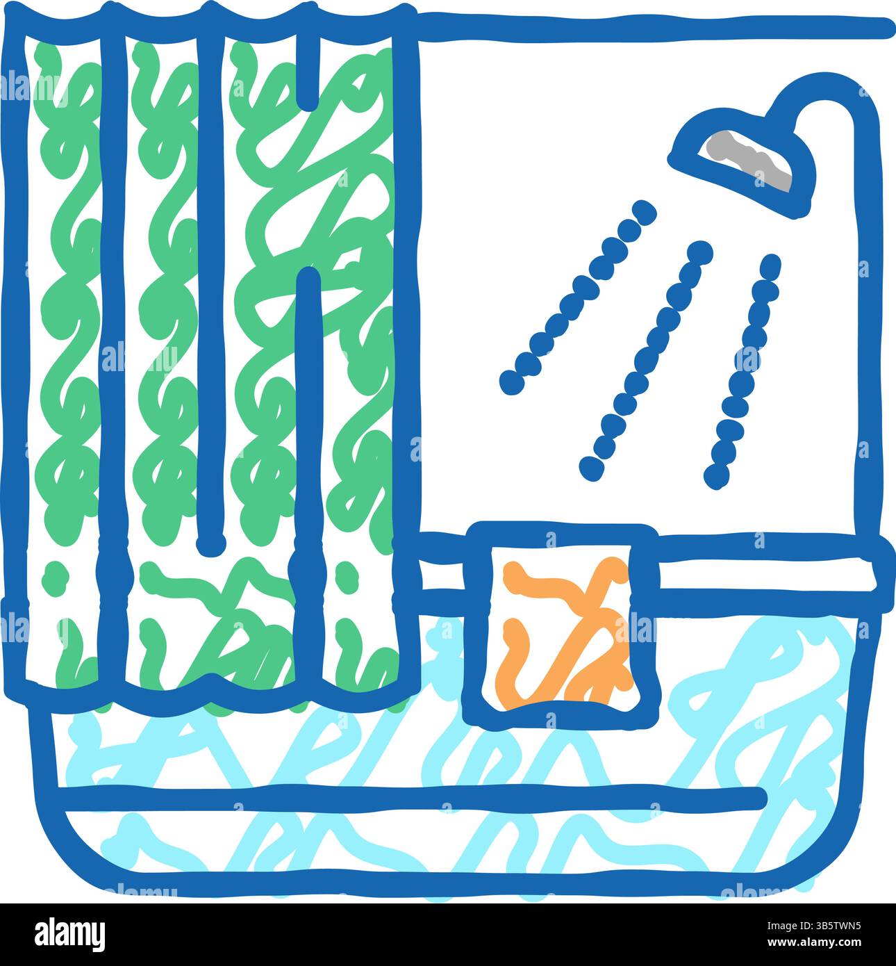 shower motel icon doodle illustration Stock Vector Image & Art - Alamy