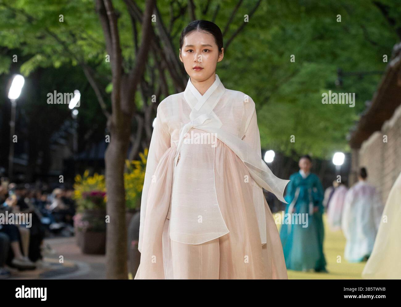 Seoul, South Korea. 2nd May, 2025. A model walks runway in a South Korean designer Song Hye-mi ...