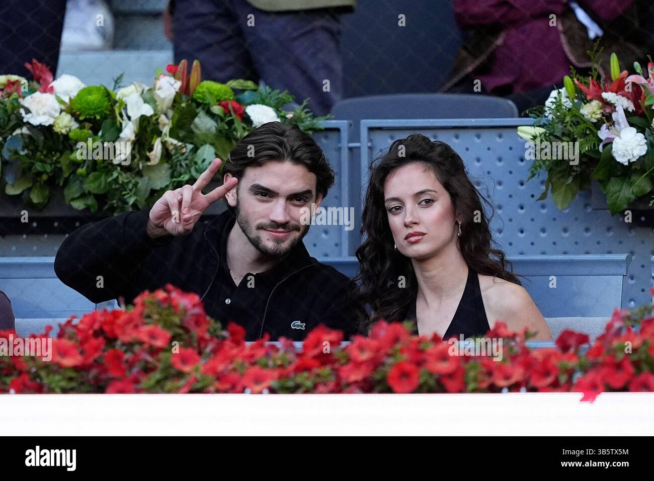 Gabriel Guevara and Maria De Nati are seen during the match between ...