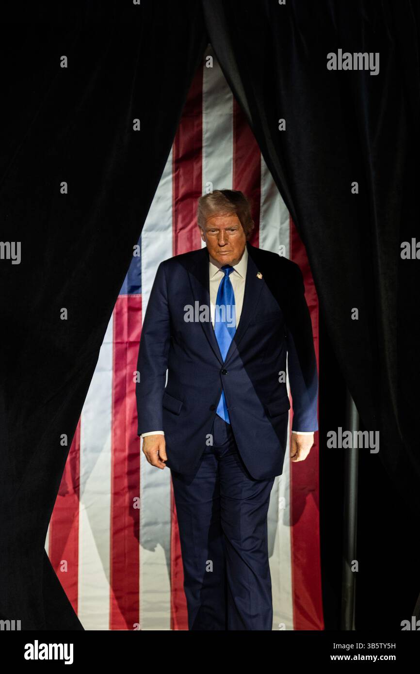 President Donald Trump delivers the Commencement address at the ...