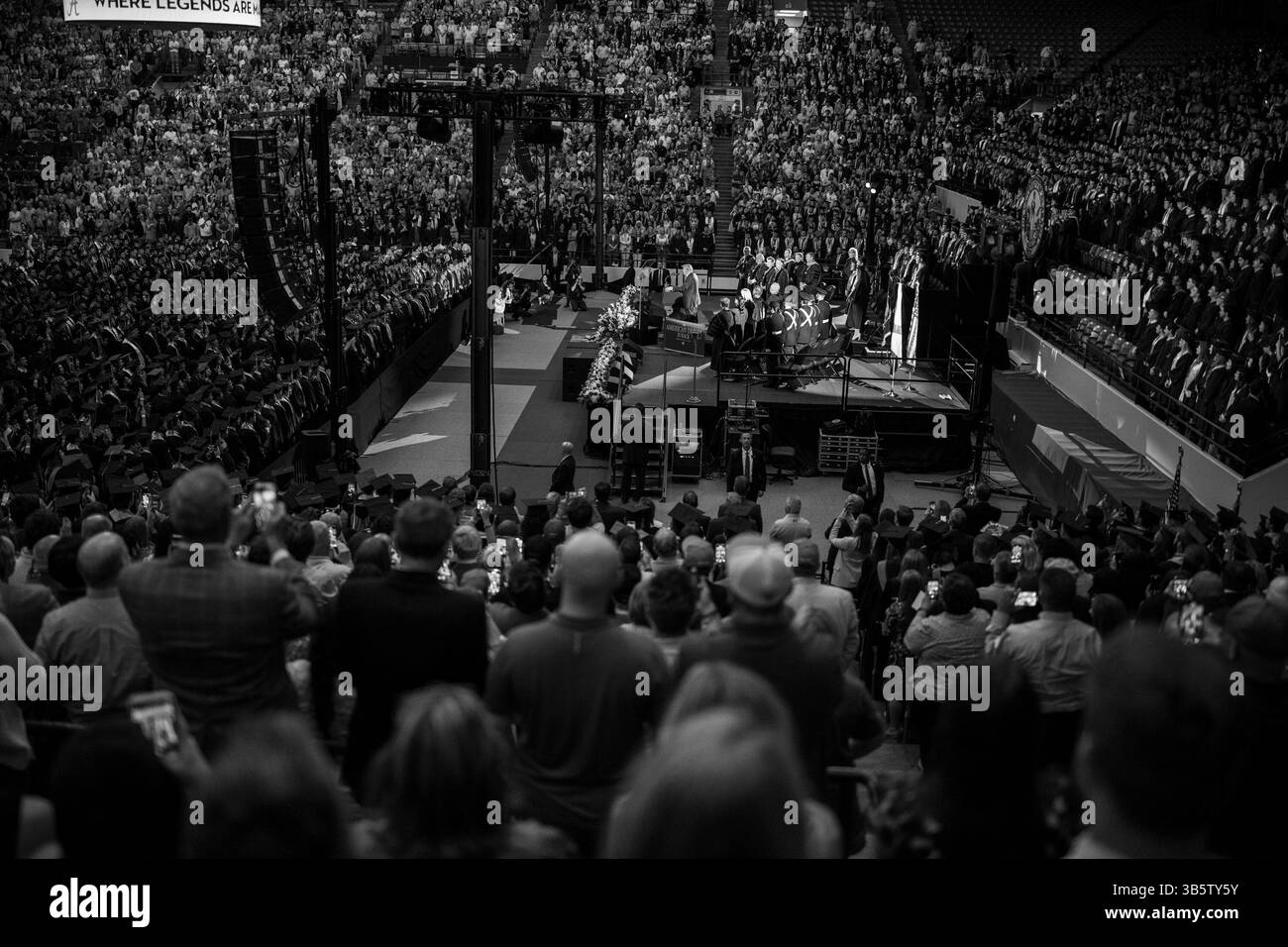 President Donald Trump delivers the Commencement address at the ...