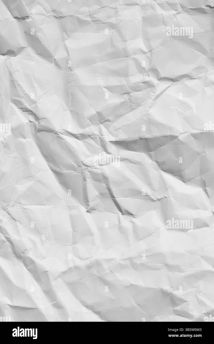 Crumbled paper background white Black and White Stock Photos & Images ...