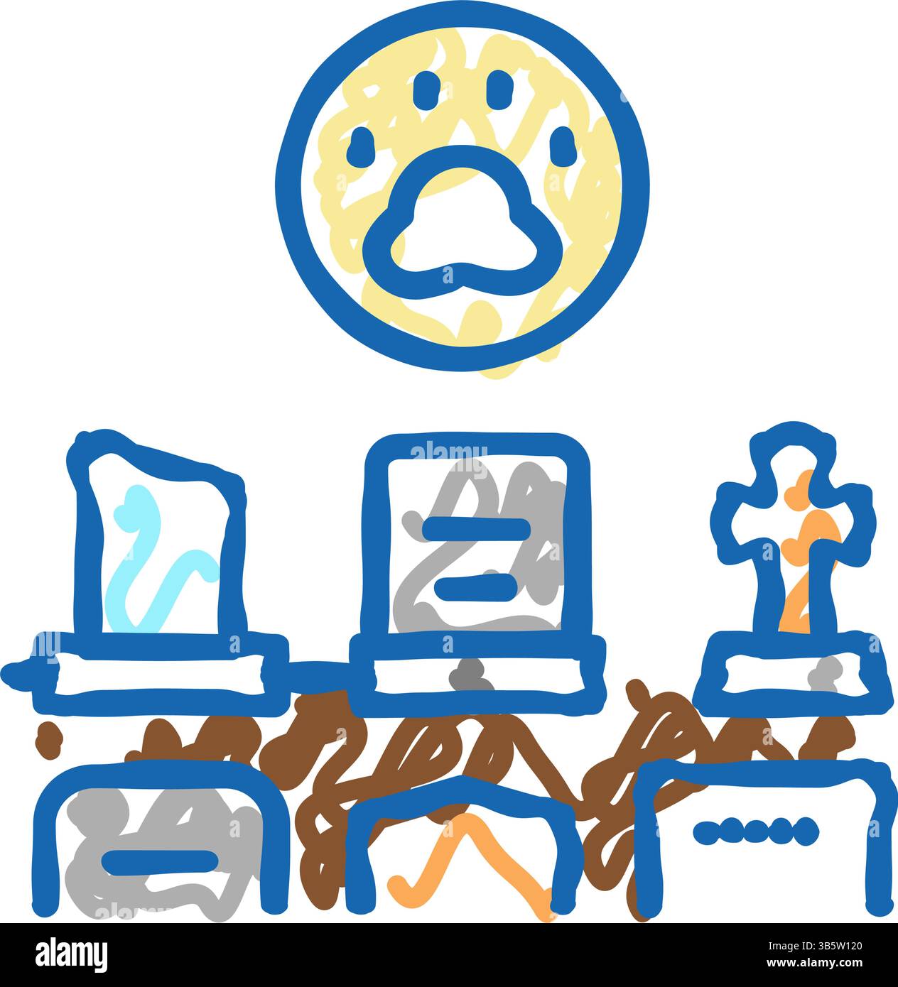 Pet cemetery cross grave Stock Vector Images - Alamy