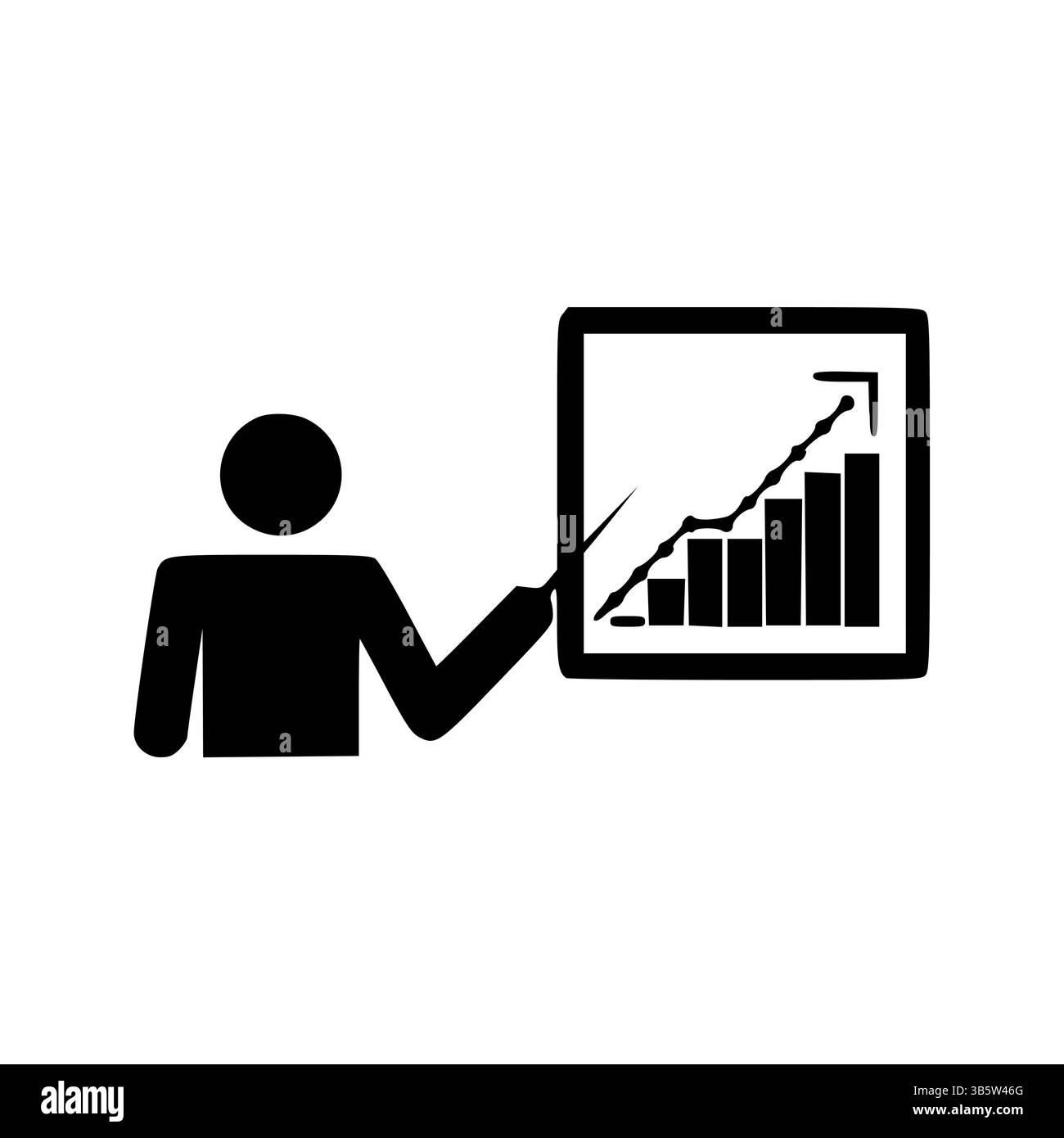 Professional Business Growth Chart Icon for Executive Presentations ...
