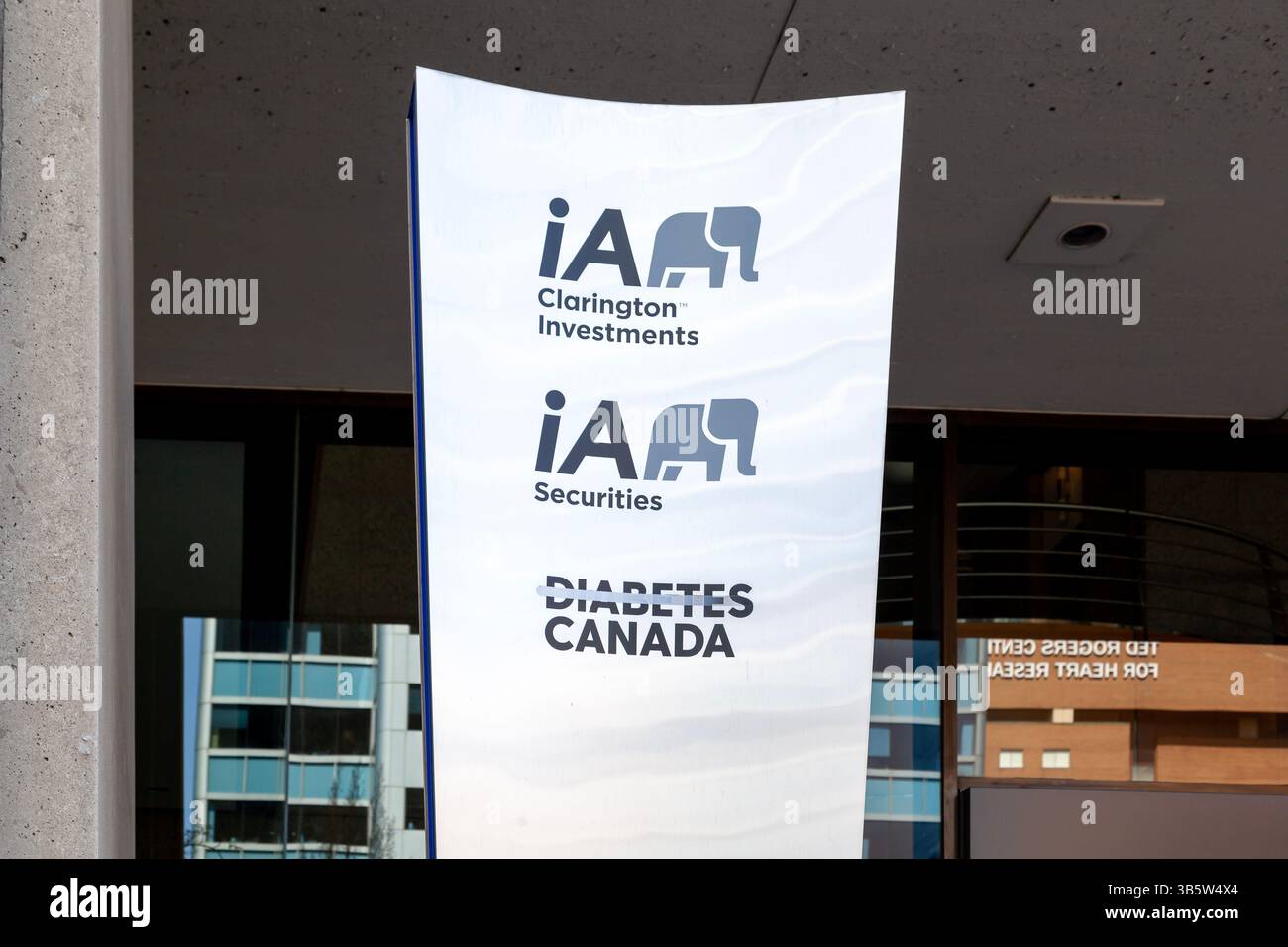 Entrance to iA (Industrial Alliance) Toronto office building Stock ...
