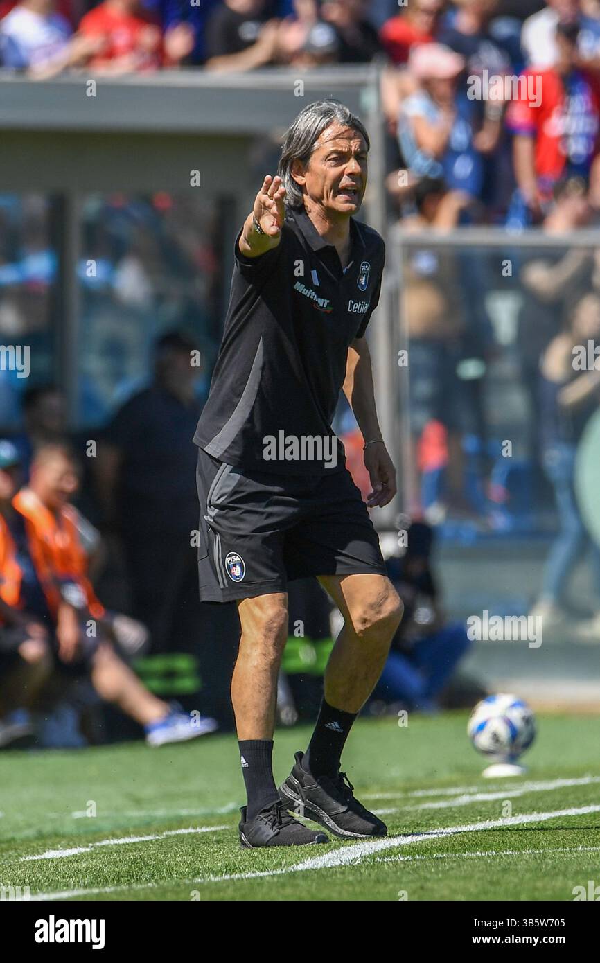 Pisa, Italy. 02nd May, 2025. Head Coach Filippo Inzaghi (Pisa) during ...