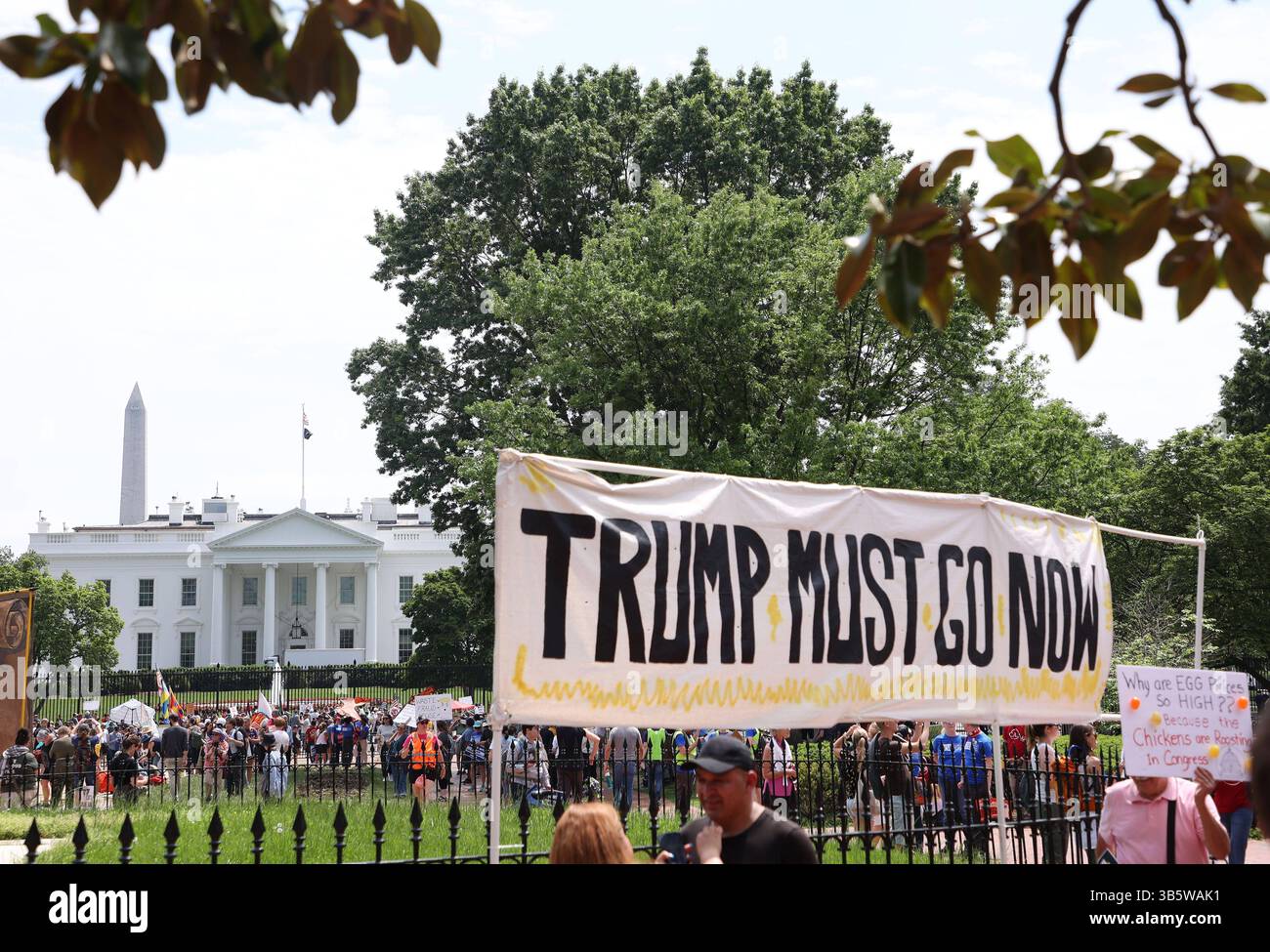 May Day Protest in Washington, USA - 01 May 2025. Demonstrators hold ...